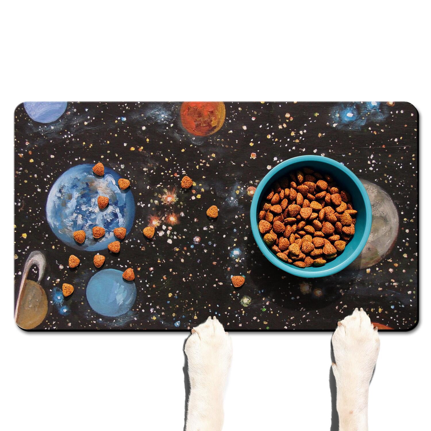 Dog Food Mat Nebula Cosmic Sci-fi Lovers Space Geek Star Moon Sun ...