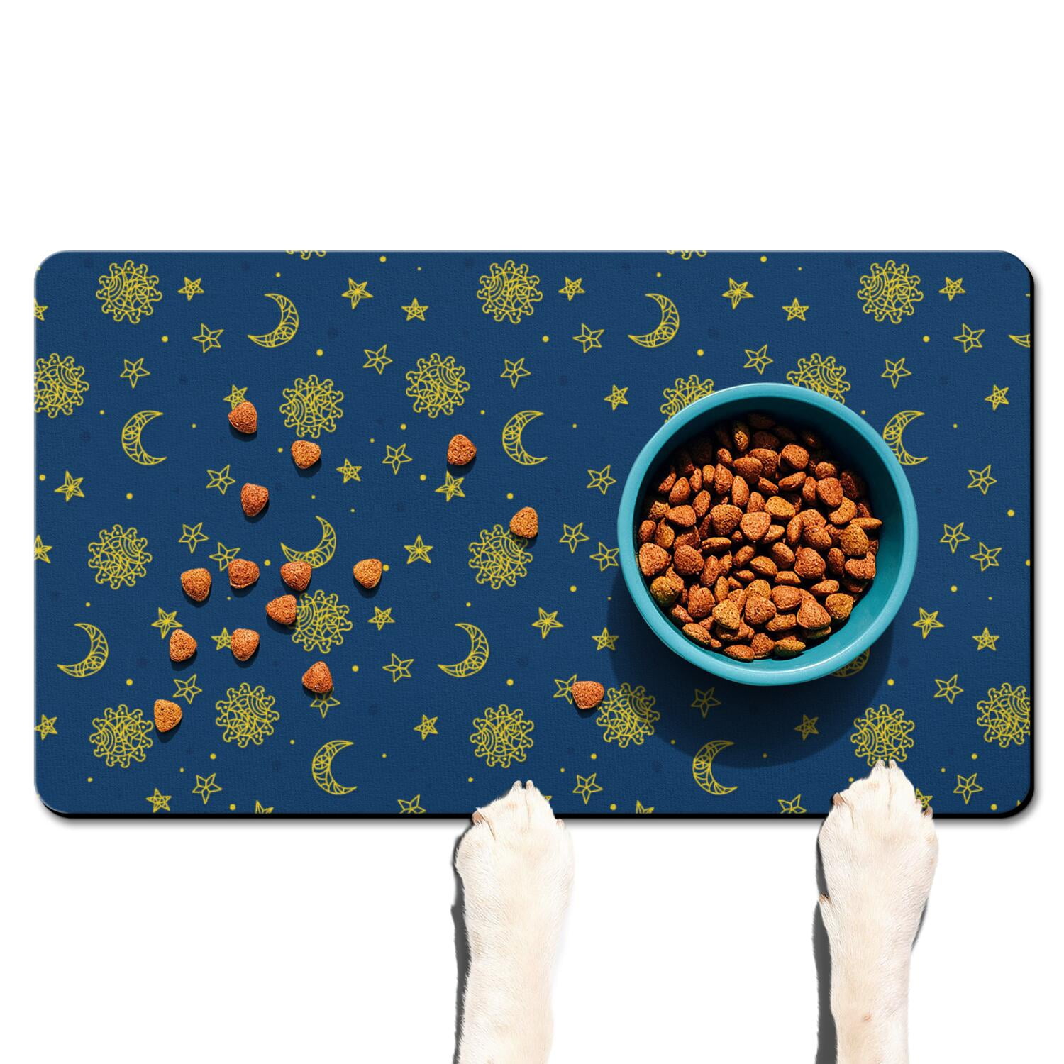 Dog Food Mat Nebula Cosmic Sci-fi Lovers Space Geek Star Moon Sun ...