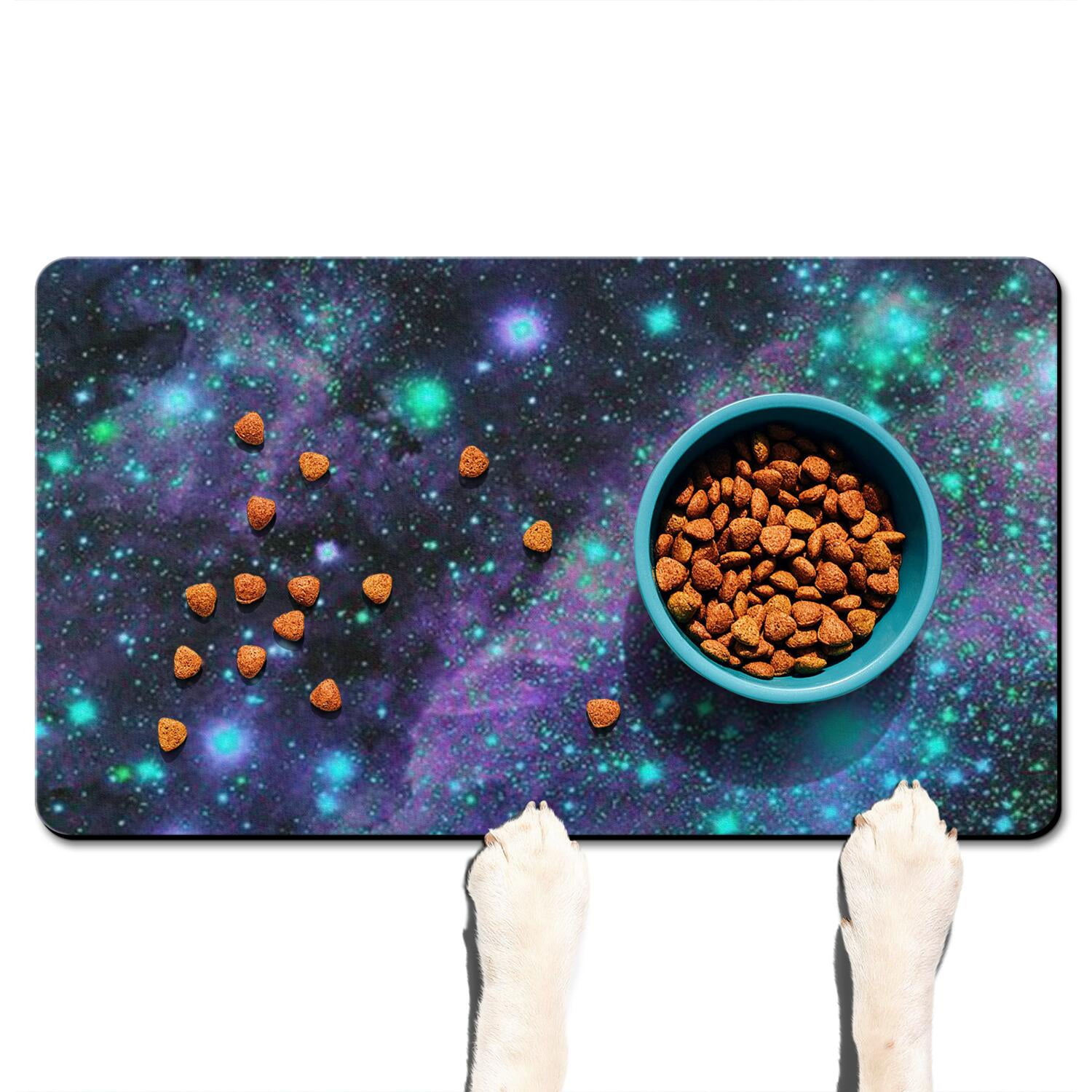 Dog Food Mat Nebula Cosmic Sci-fi Lovers Space Geek Star Moon Sun ...