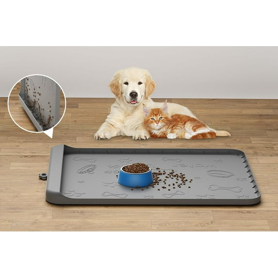 Dog Food Mat - Silicone Dog Mat for Food and Water - 28" x 20" Pet ...