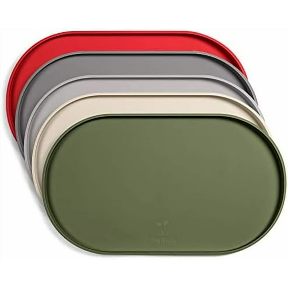 Dog Food Mat - Waterproof Dog Bowl Mat, Silicone Pet Mat for Food and ...