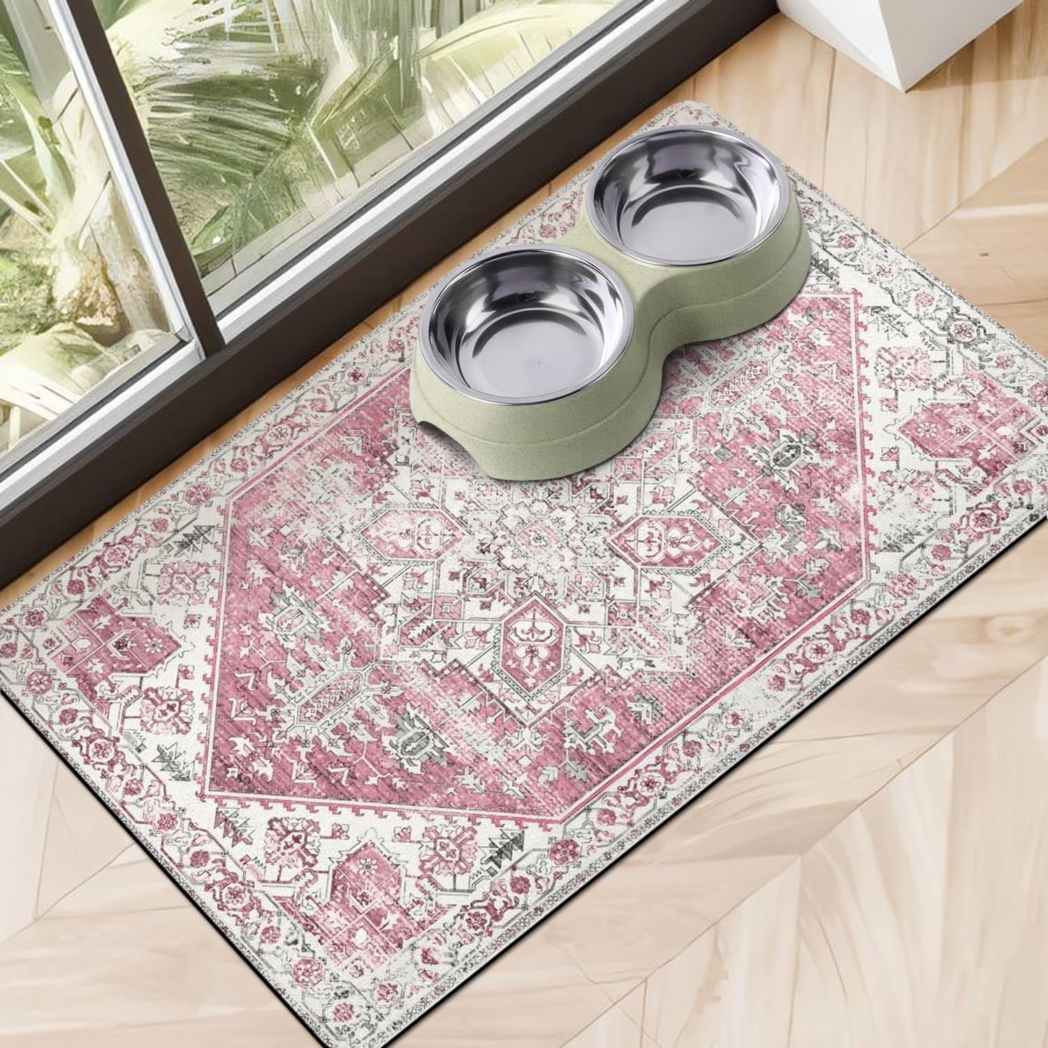 Dog Food Mats for Floors, Absorbent Dog Bowl Mat for Food and Water ...