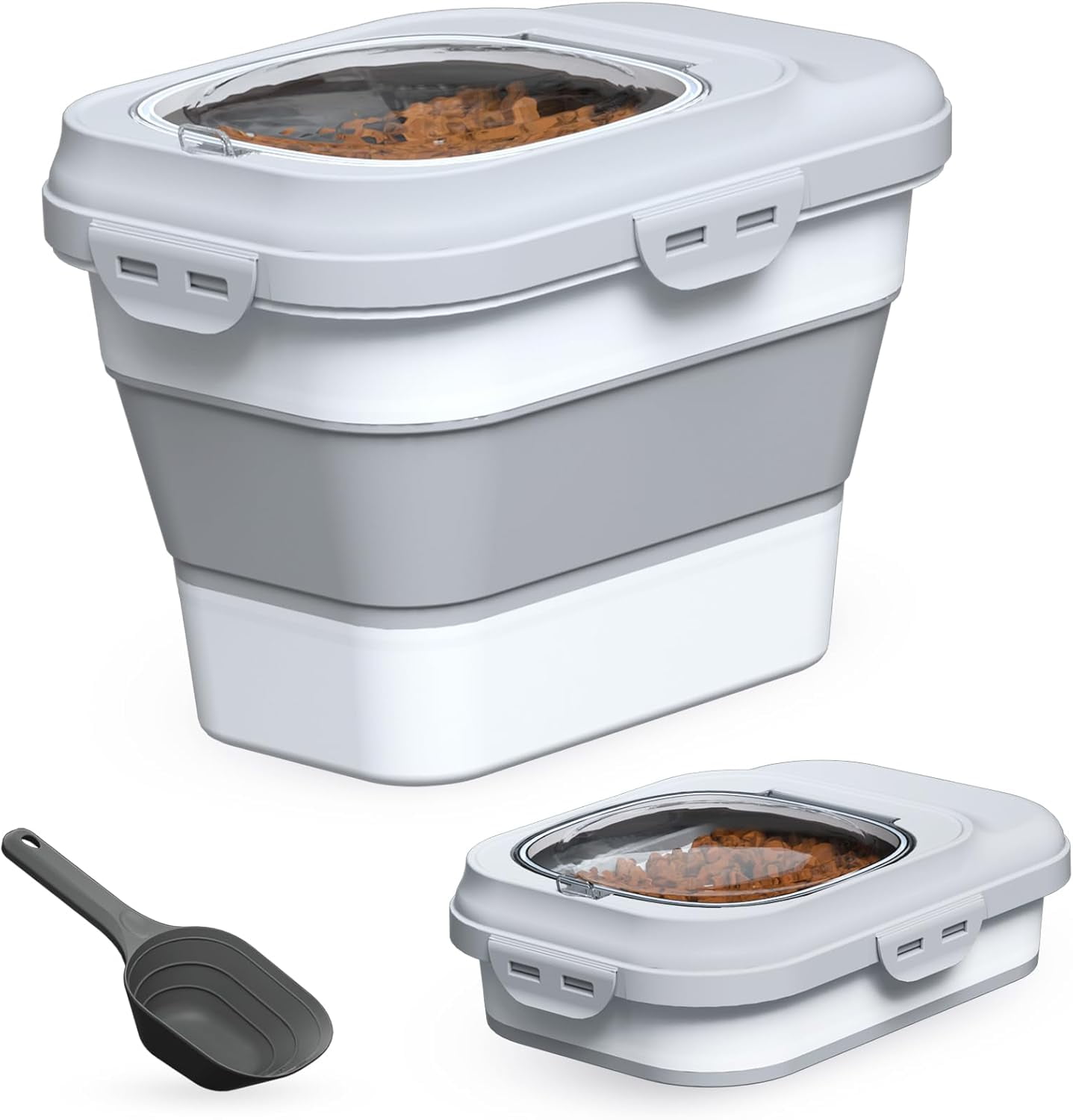 Dog Food Storage Container, 5-10lbs Collapsible Dog Cat Food Containers ...