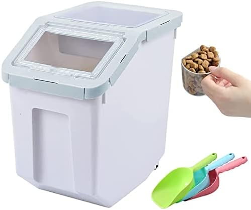 Dog Food Storage Container Airtight Box Cyan,10kg Bulk Dry Food Grain ...