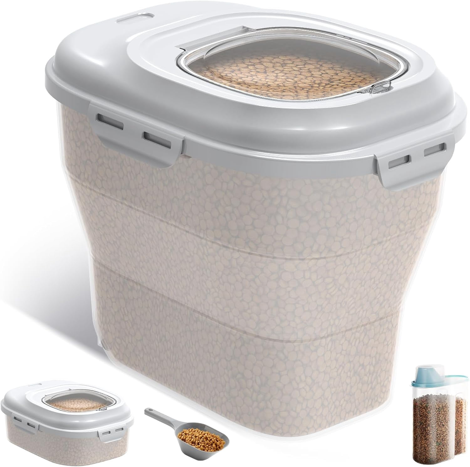 Dog Food Storage Container - Collapsible Dog Food Container with ...
