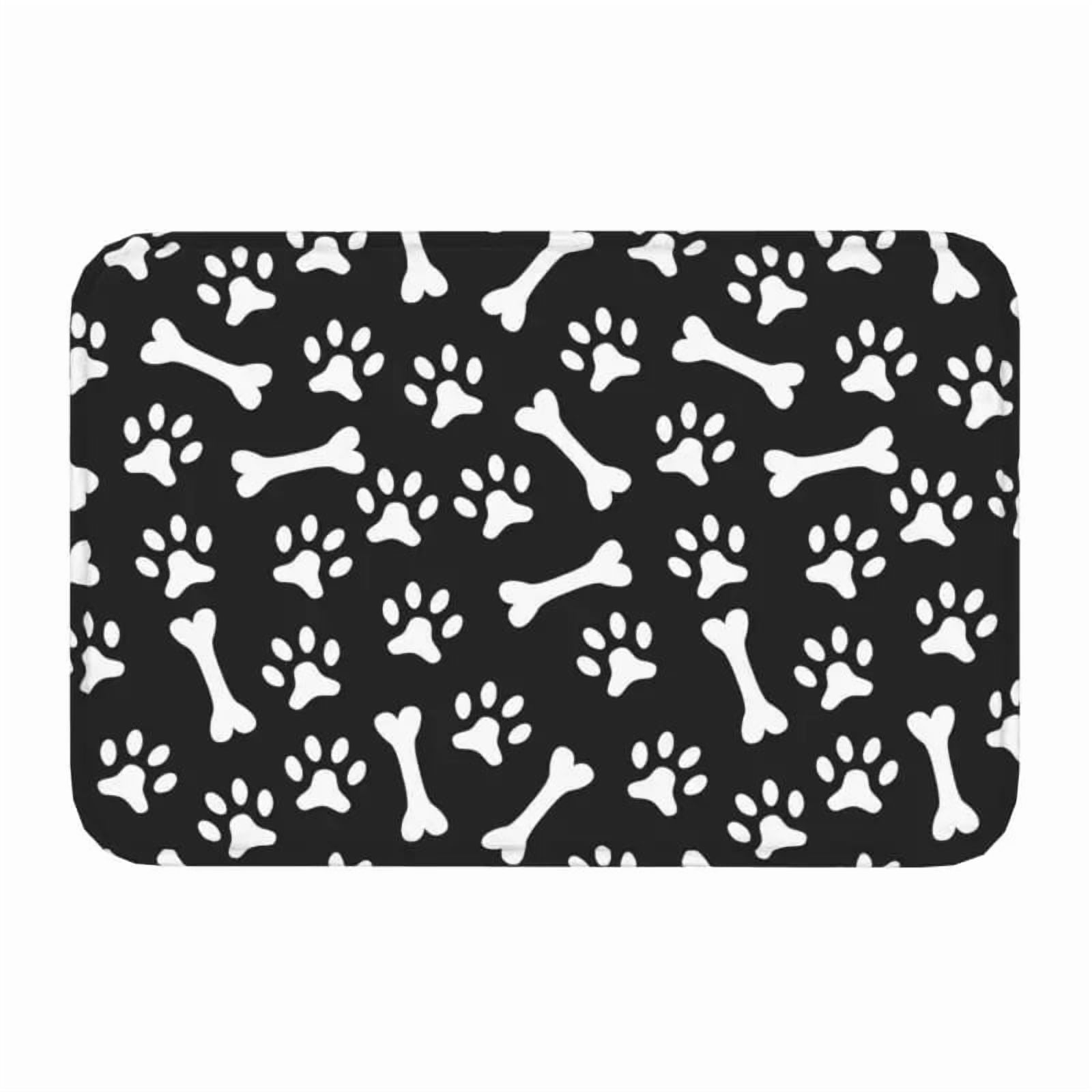 Dog Footprints and Bs Entrance Door Mat Animal Puppy Paw Print Carpet ...