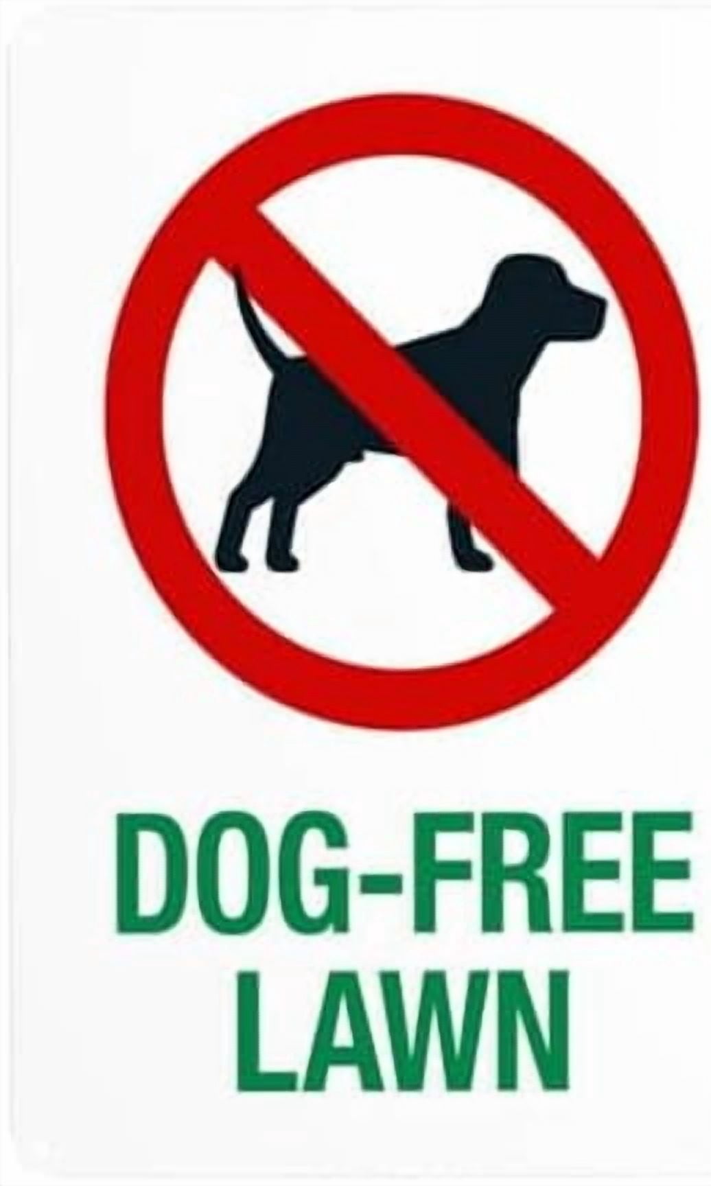 Dog-Free Lawn With No Dog Symbol Warning Sign, No Dog Poop Security ...