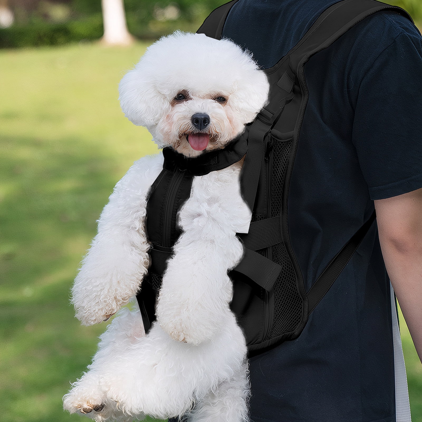Dog Front Carrier Backpacks for Small Dogs, Legs Out Pet Carrier Sling ...