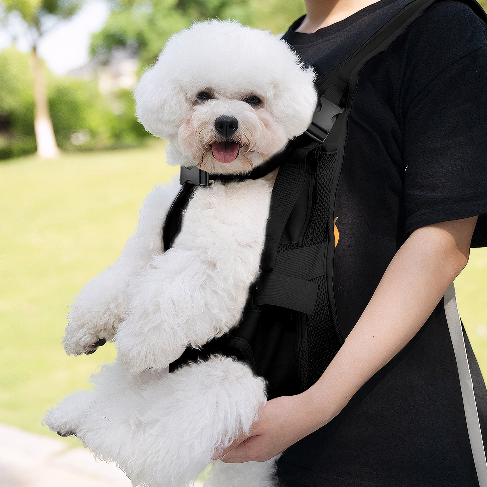 Dog Front Carrier Backpacks for Small Dogs, Legs Out Pet Carrier Sling ...