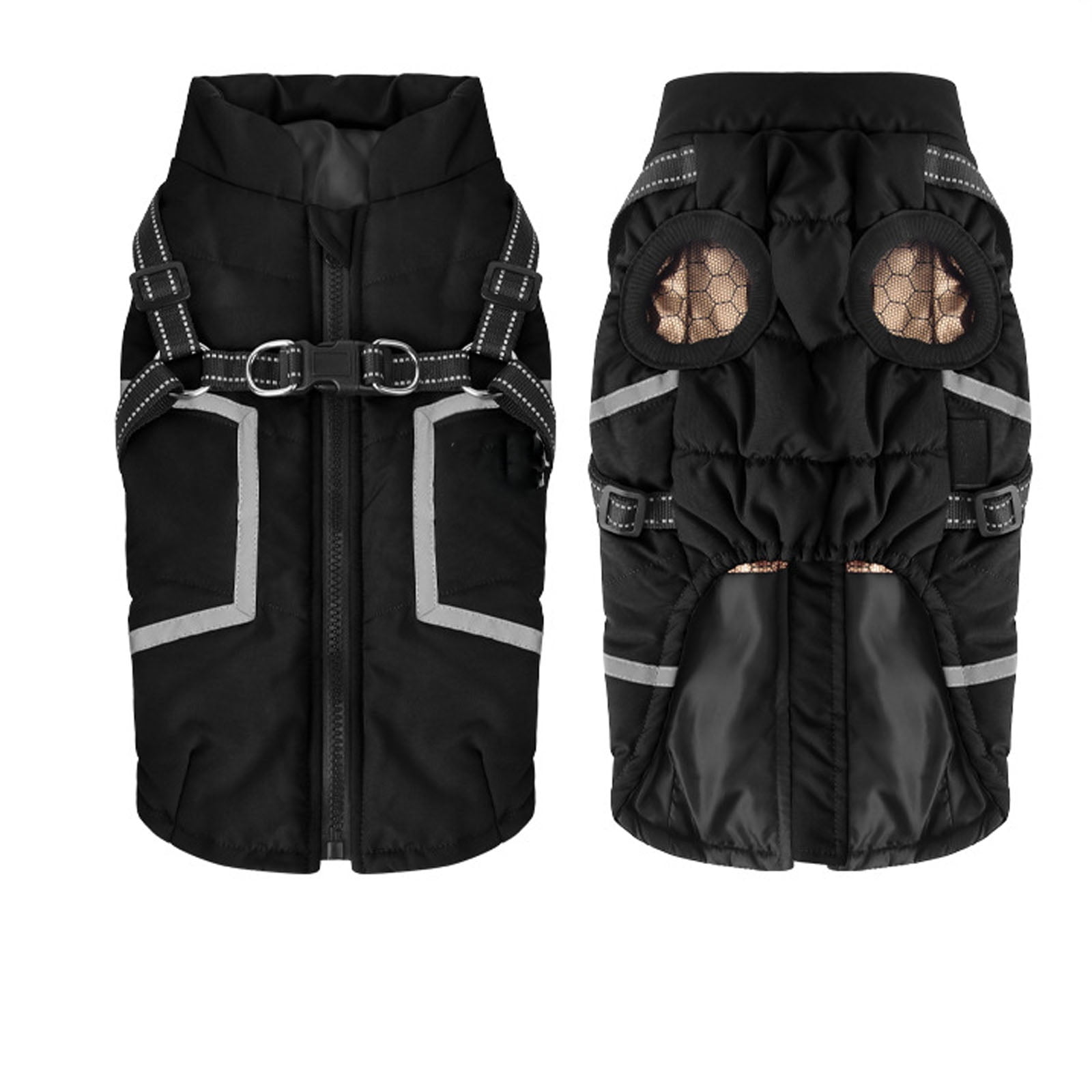 Dog Full Bodysuit Snowsuit, Insulated 4-Leg Winter Jumpsuit with ...