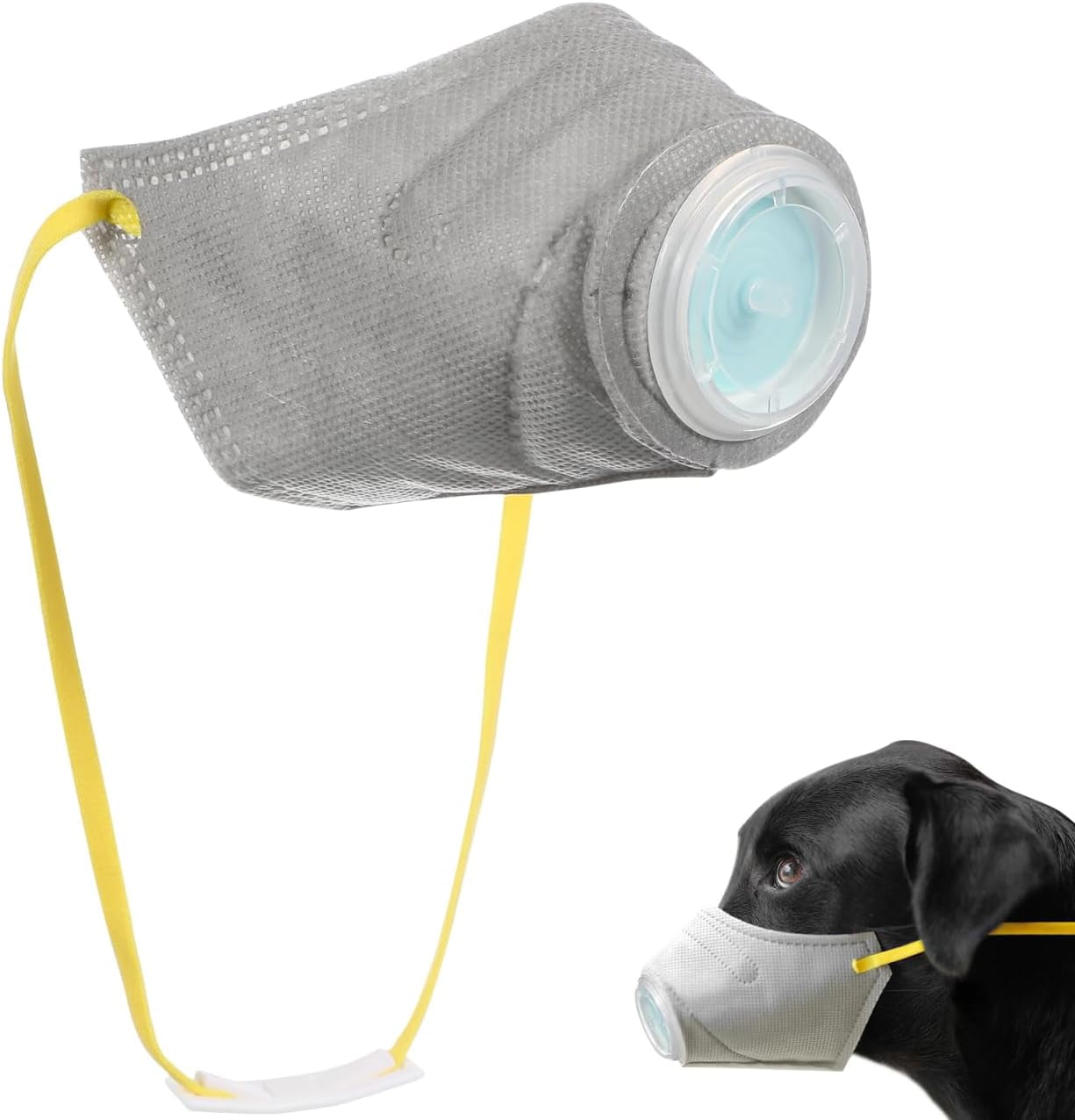 Dog Gas Mask & Muzzle Combo - Adjustable Dustproof Face Cover for All ...