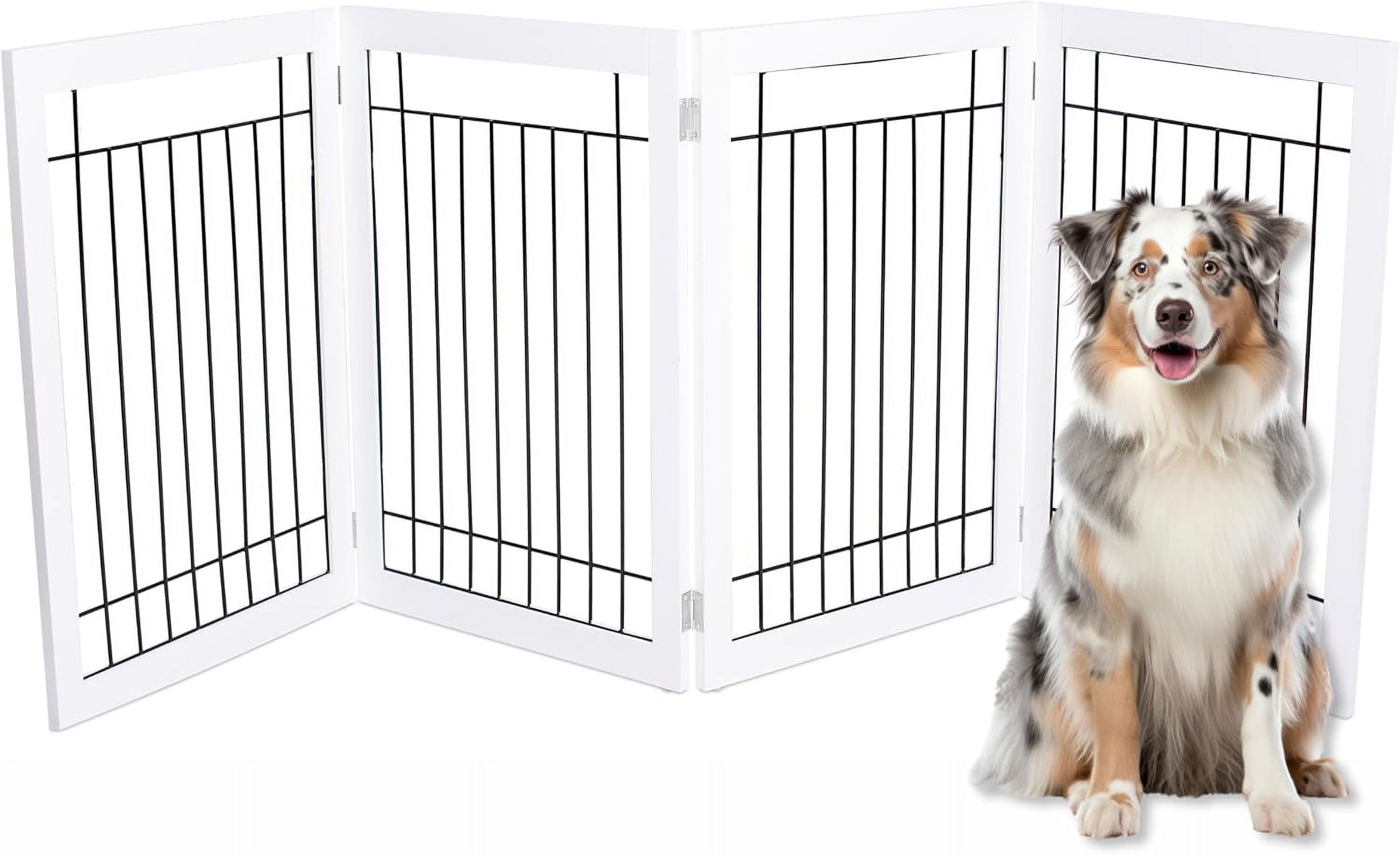 Dog Gate - Indoor Pet Safety Divider - Portable Sting Doggy Barrier for ...