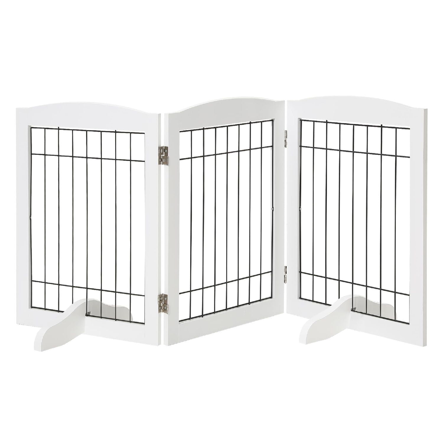 " Dog Gate Indoor Wood Freestanding - Pet Gate Foldable Wooden Dog Gate ...