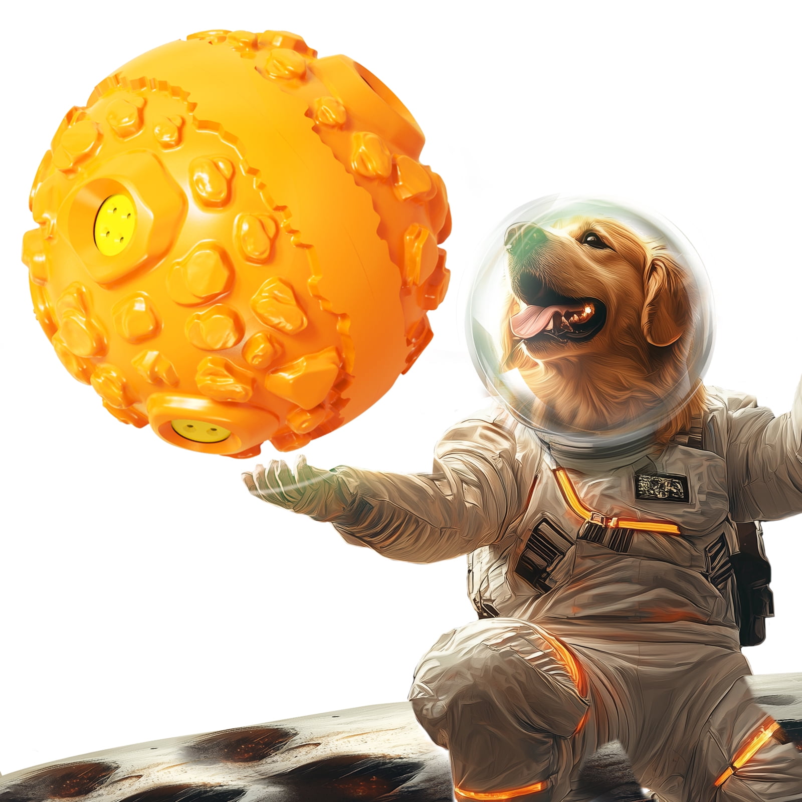 Dog Giggling Ball Interactive Squeaky Toys Puppy Roll Wag Talking Balls ...