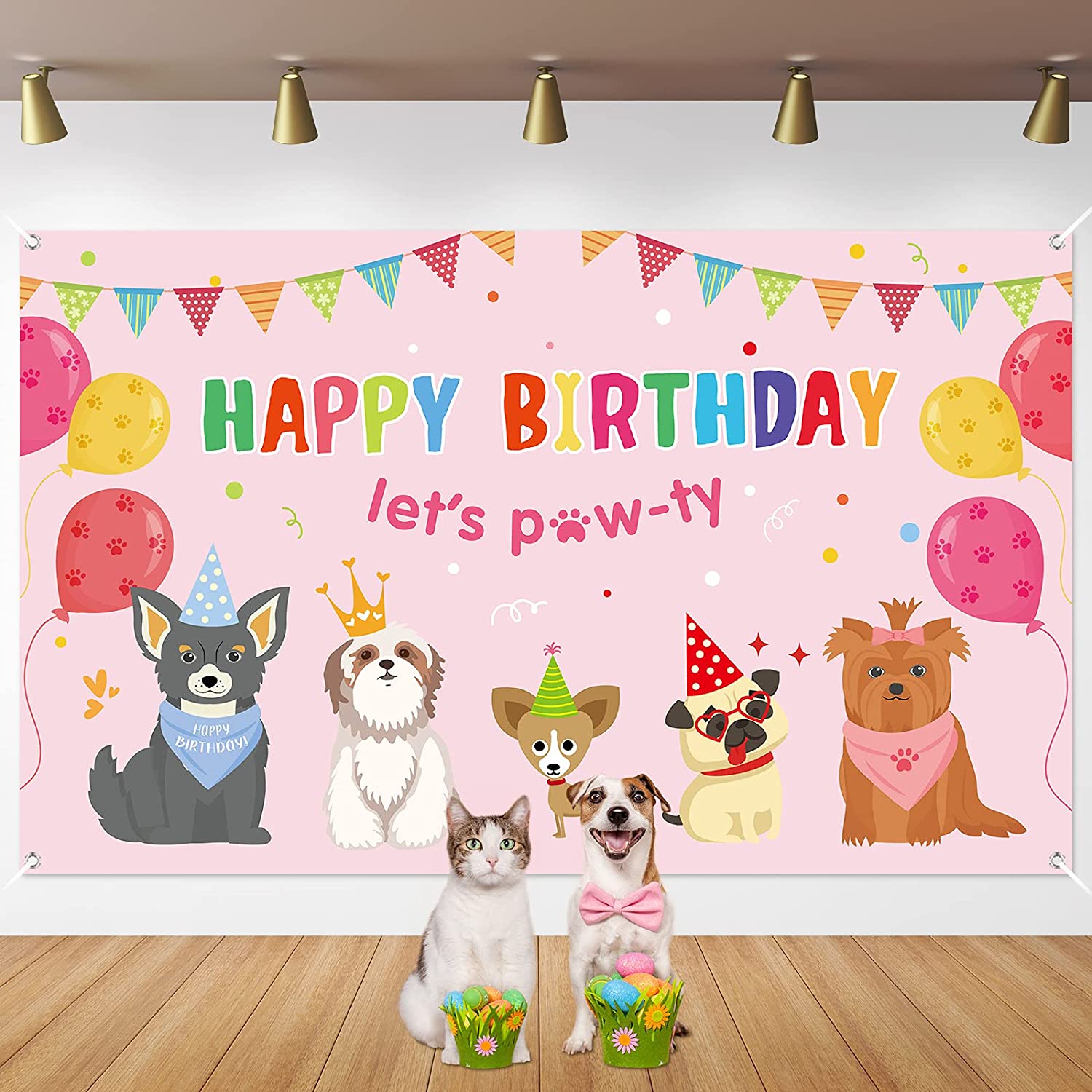 Dog Girl Party Decorations Pink Puppy Dog Themed Birthday Party ...