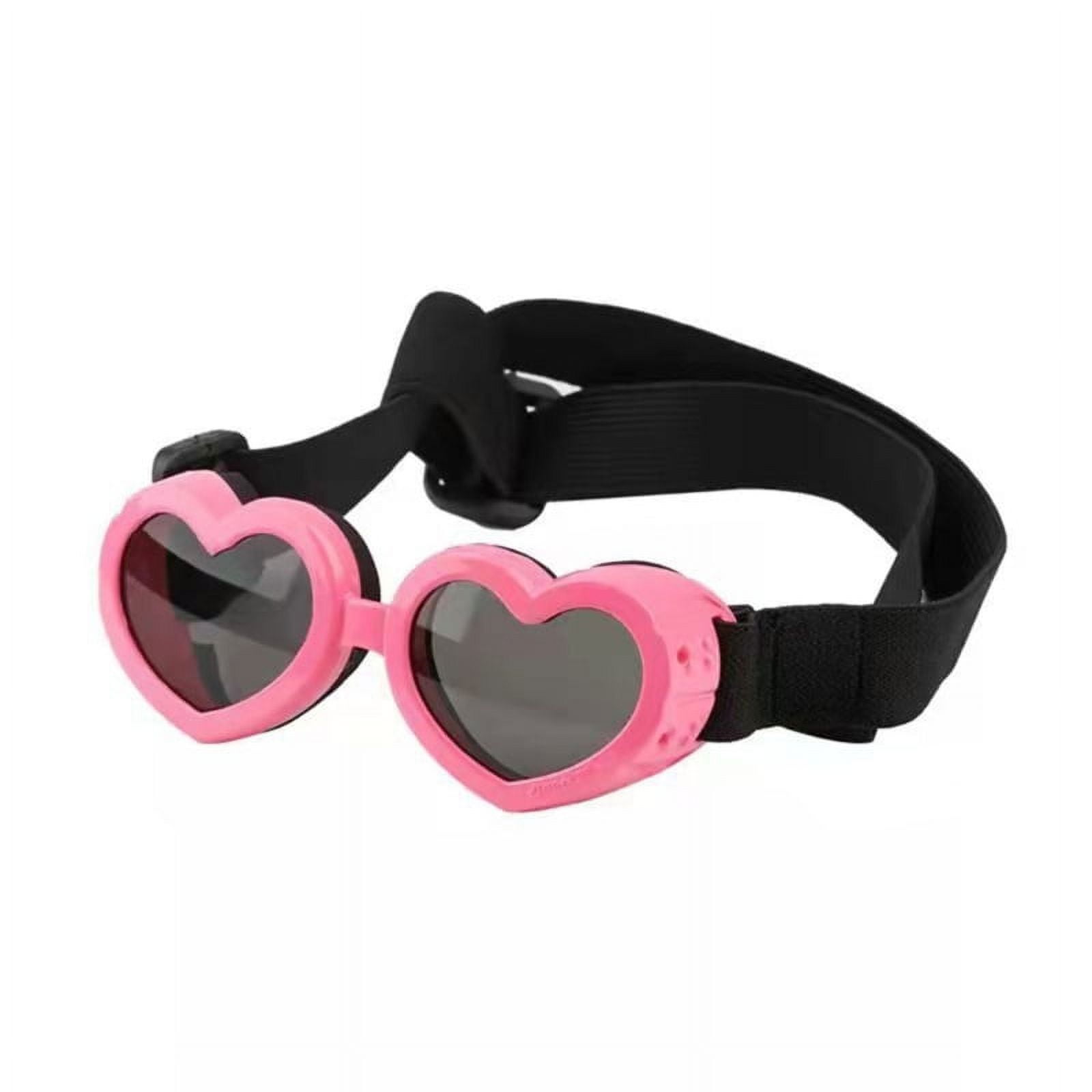 Dog Goggles Large Heart-Shape Dog Sunglasses Easy Wear for Skiing ...