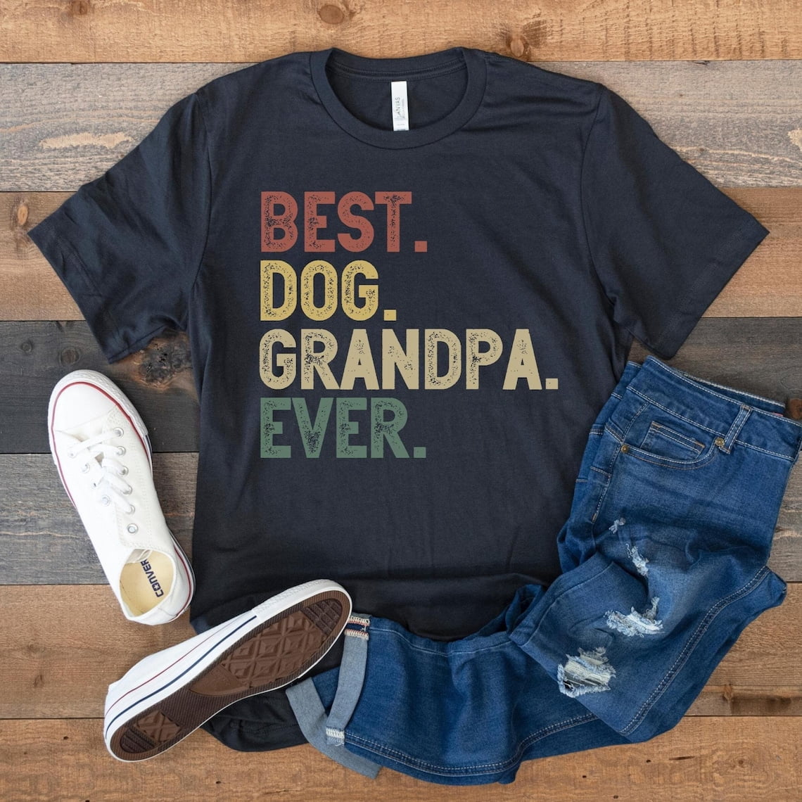 Dog Grandpa Retro Father's Day Canine Grandparent Extended Family Pet ...