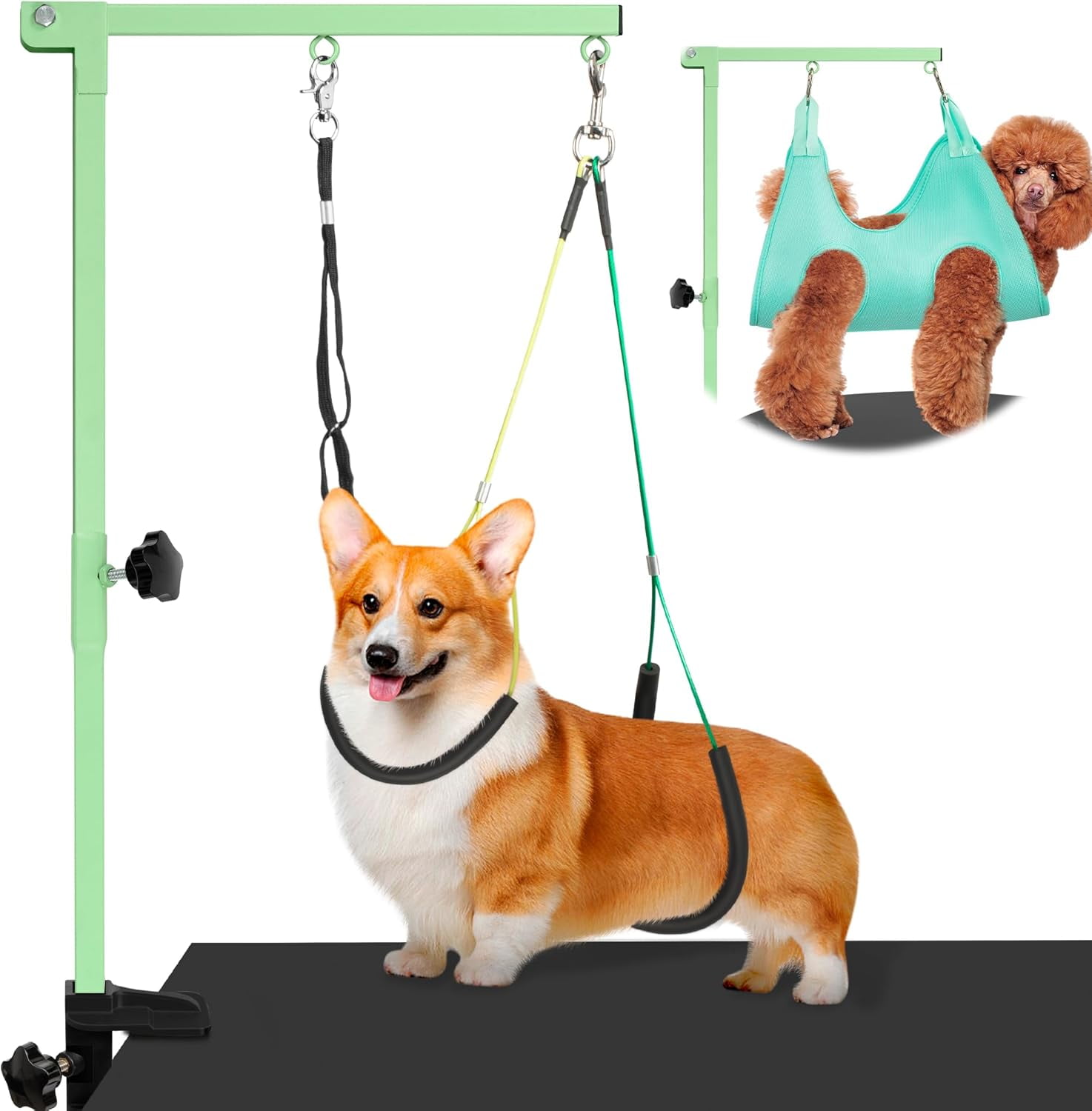 Dog Grooming Arm with Pet Grooming Hammock, 35" Pet Grooming Table Arm ...