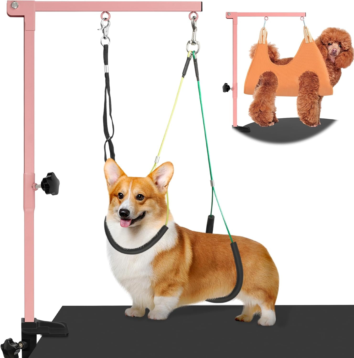 Dog Grooming Arm with Pet Grooming Hammock, 35" Pet Grooming Table Arm ...