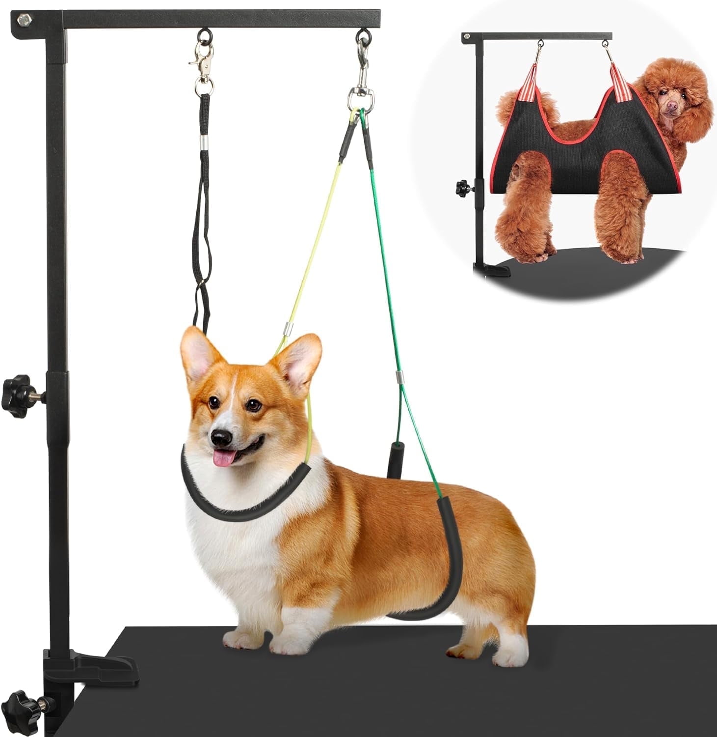 Dog Grooming Arm with Pet Grooming Hammock, 35" Pet Grooming Table Arm ...