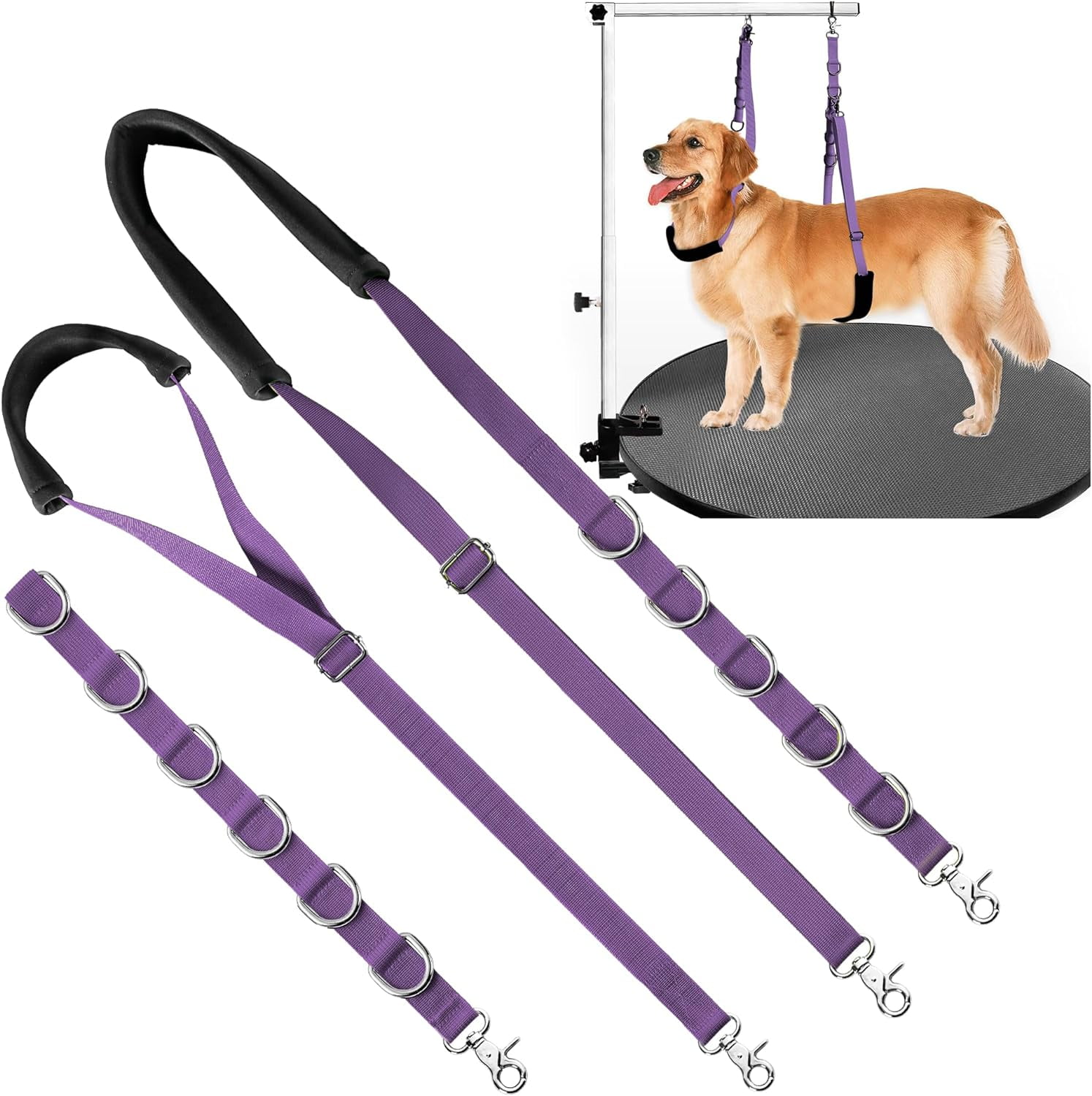 Dog Grooming Belly Strap - Dog Grooming Loops for Table Arm Extender ...