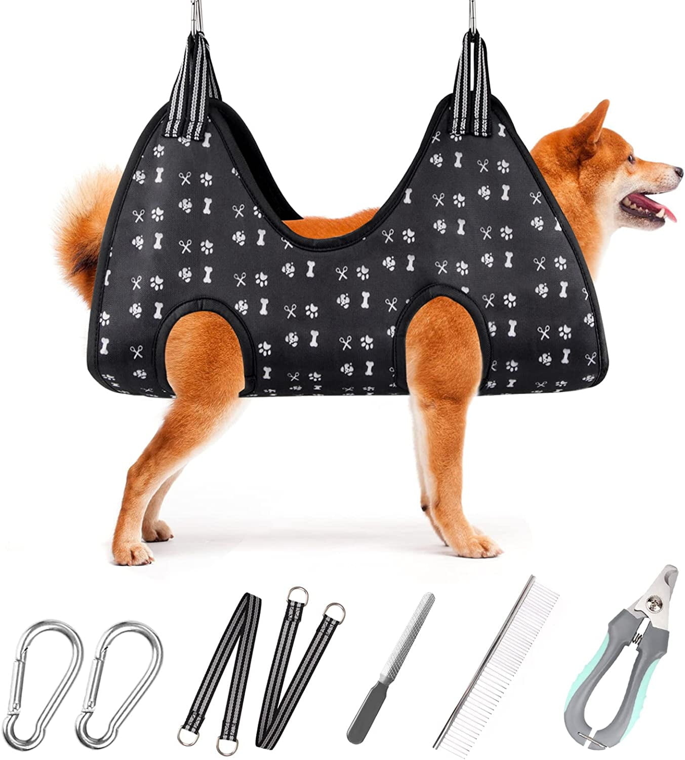 Dog Grooming Hammock Harness for Nail Trimming (L 50lb), Dog Sling ...