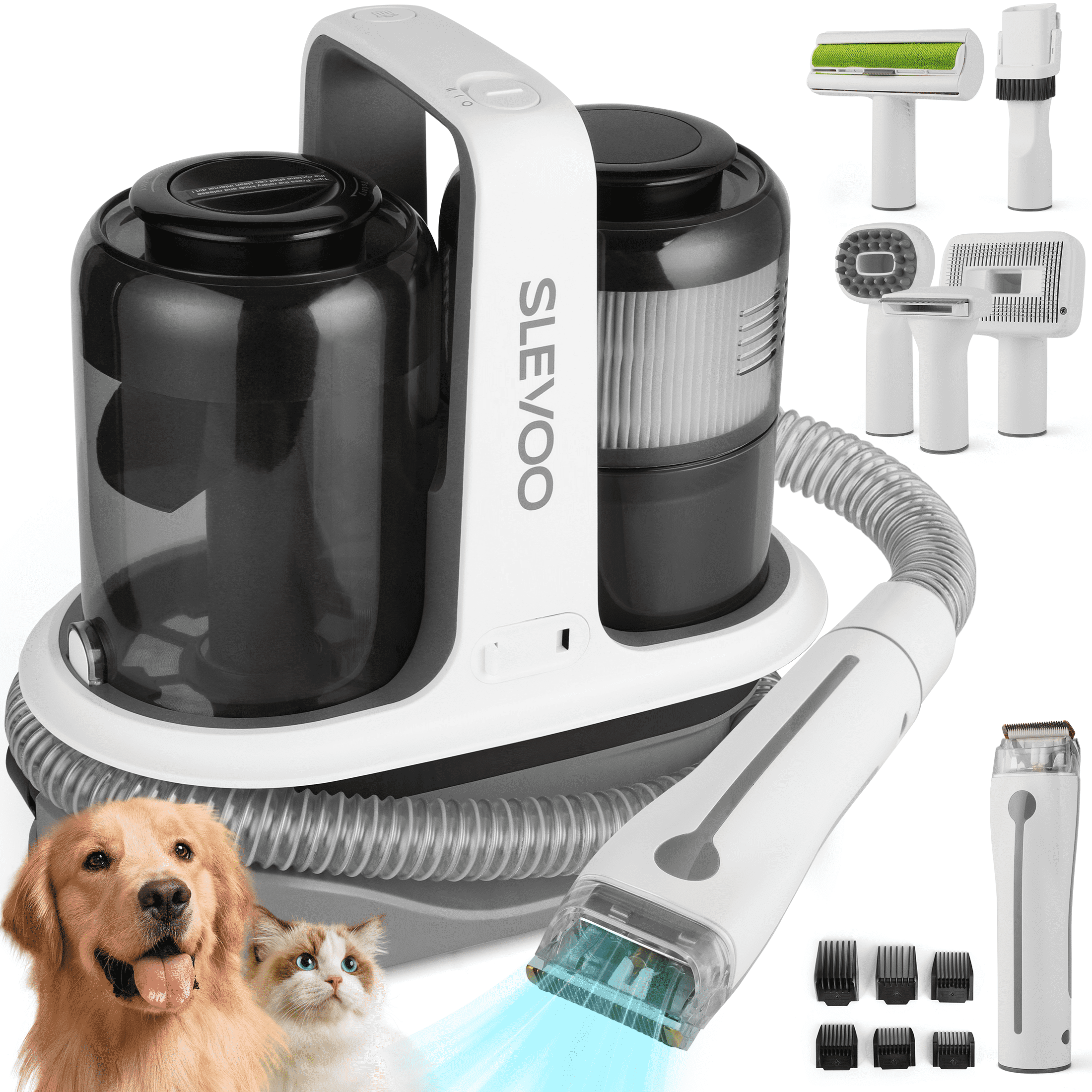 Dog Grooming Kit, Dog Hair Vacuum with 6 Pet Grooming Tools, Pet ...