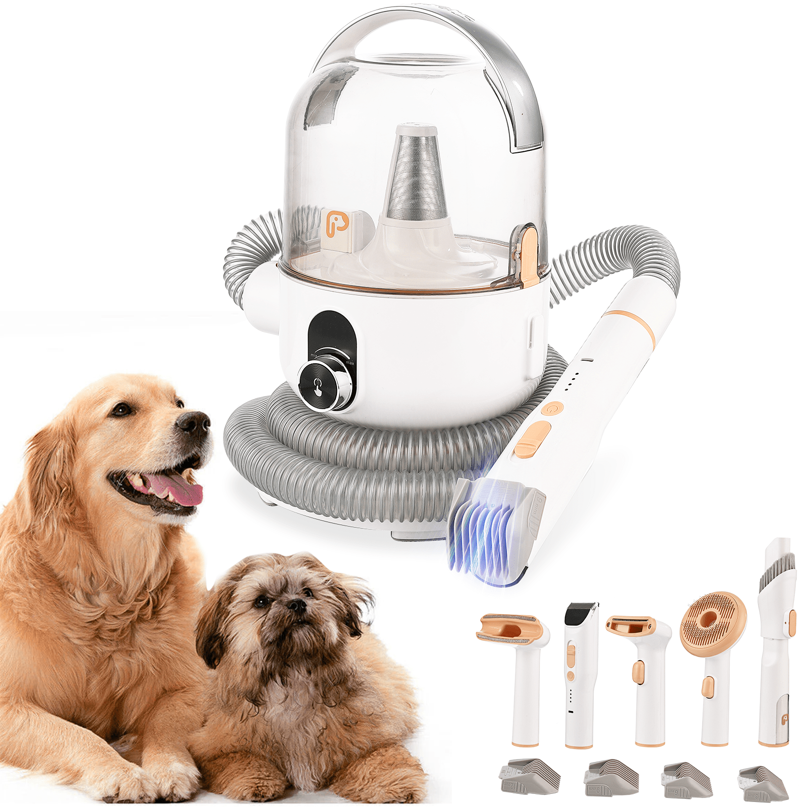 Dog Grooming Kit with Vacuum - 11Kpa Suction Power, Quiet Operation & 5 ...