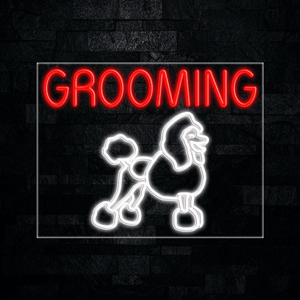 Dog Grooming LED Neon Sign 28"L x 22"H #31723 - Walmart.com