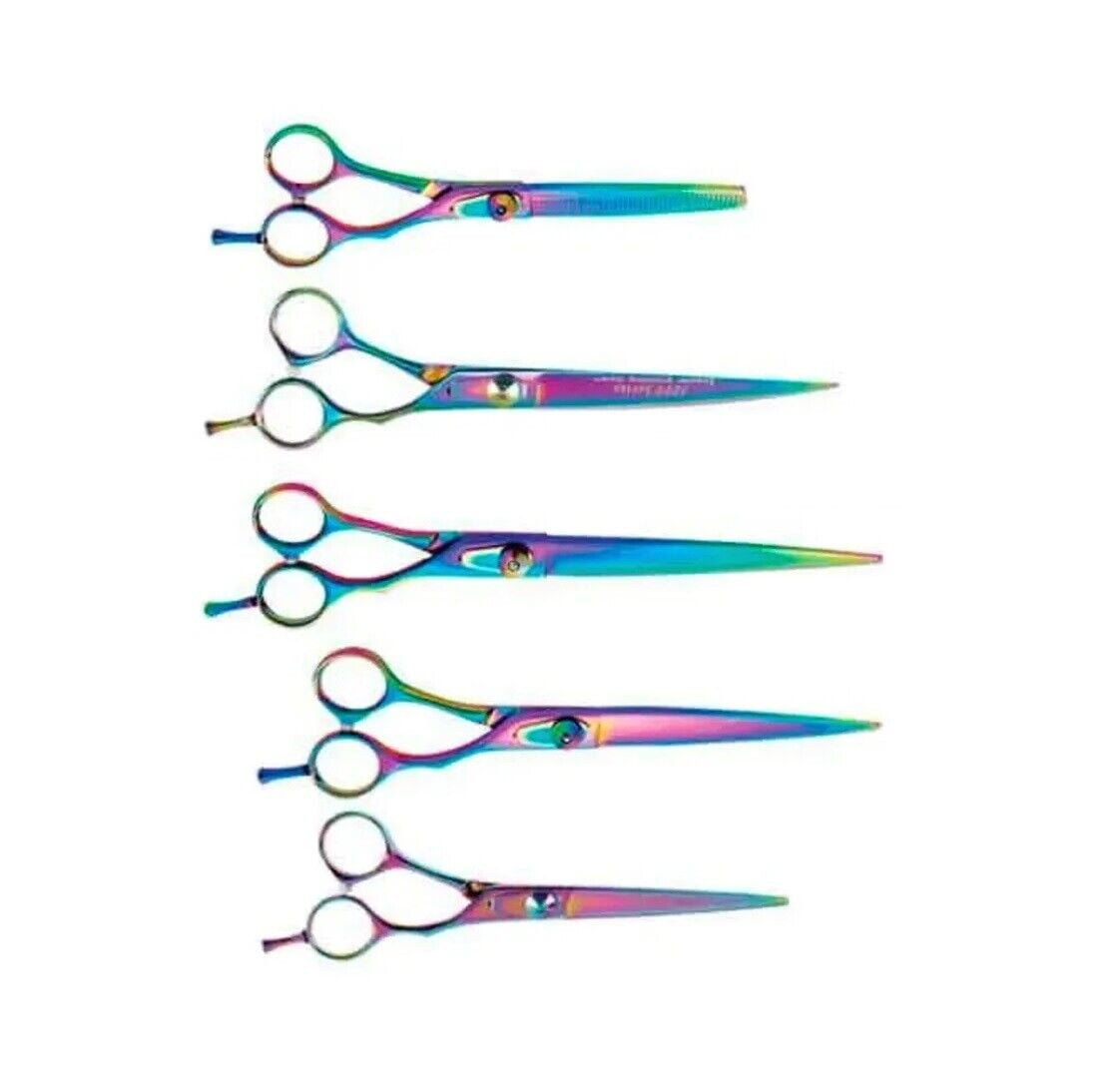 Dog Grooming Shears Rainbow Straight Curved or Thinning - Kits Too - 52 ...