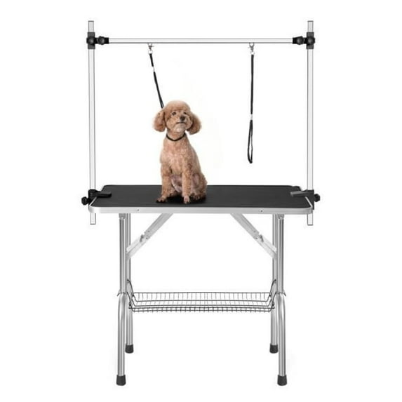 Dog Grooming Table 36", Adjustable Heavy Duty Pet Table w/Arm, Noose ...