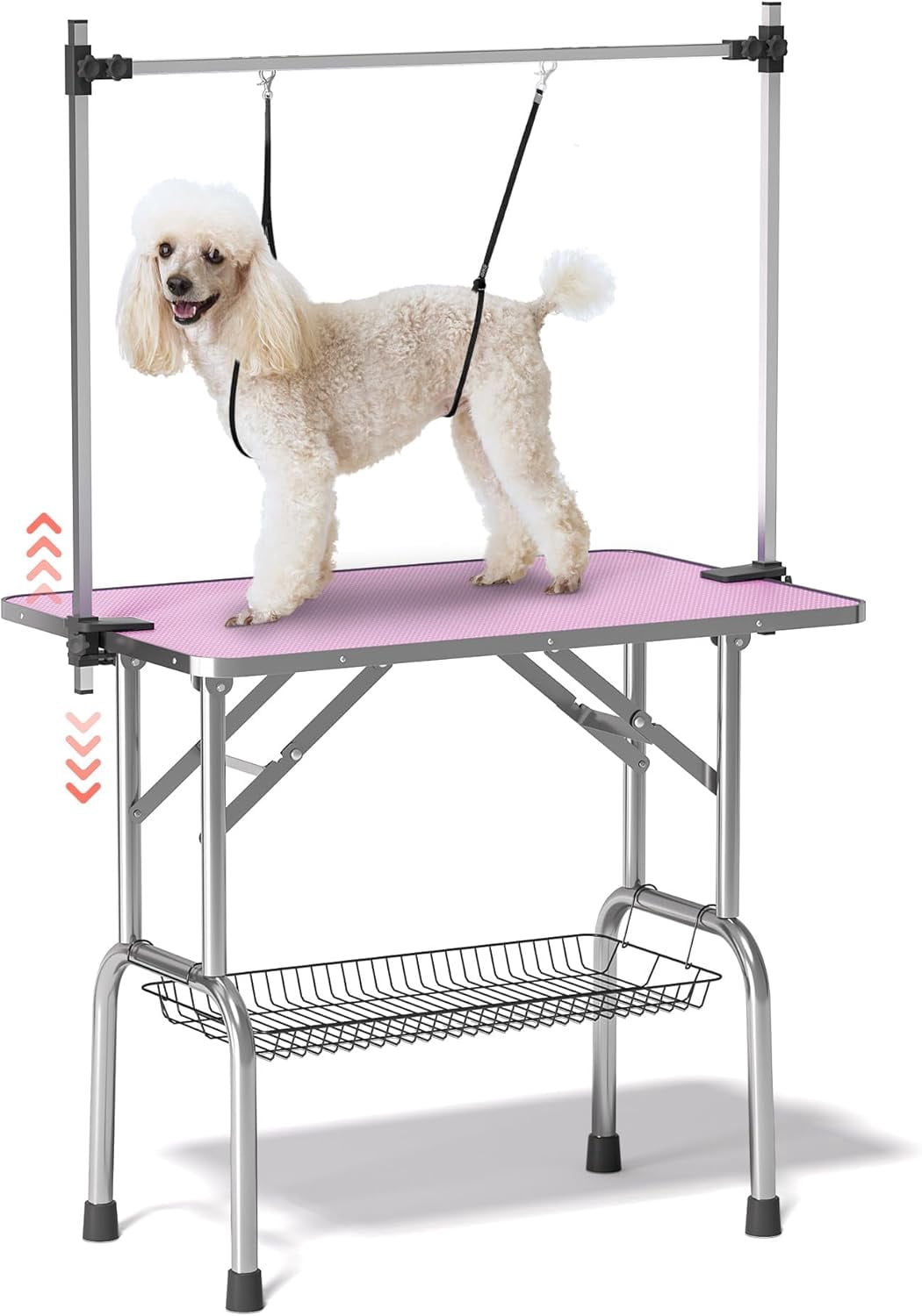 Dog Grooming Table Adjustable Large Pet Drying Desktop Foldable Bathing ...