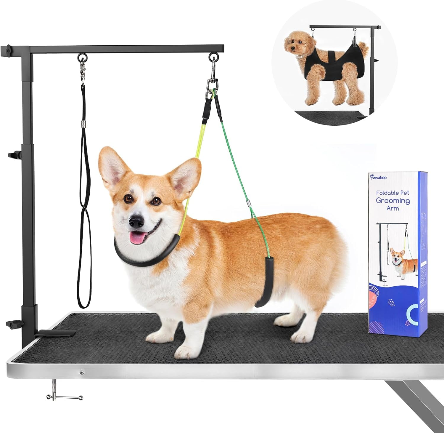 Dog Grooming Table Arm with Grooming Hammock, 35" Dog-Grooming-Arm Dog ...