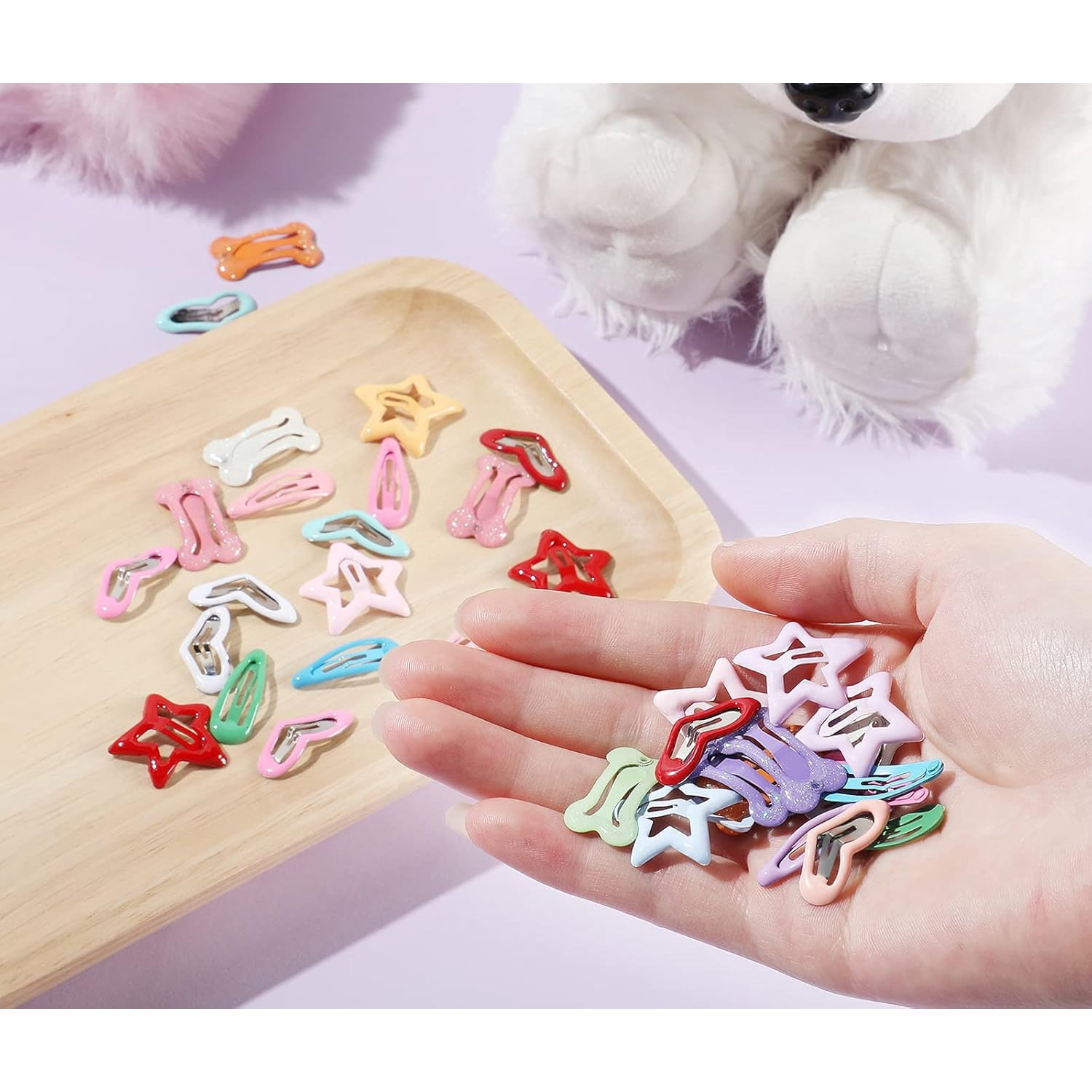 Dog Hair Clips Pet Hair Barrettes Grooming Products Small Snap Hair ...