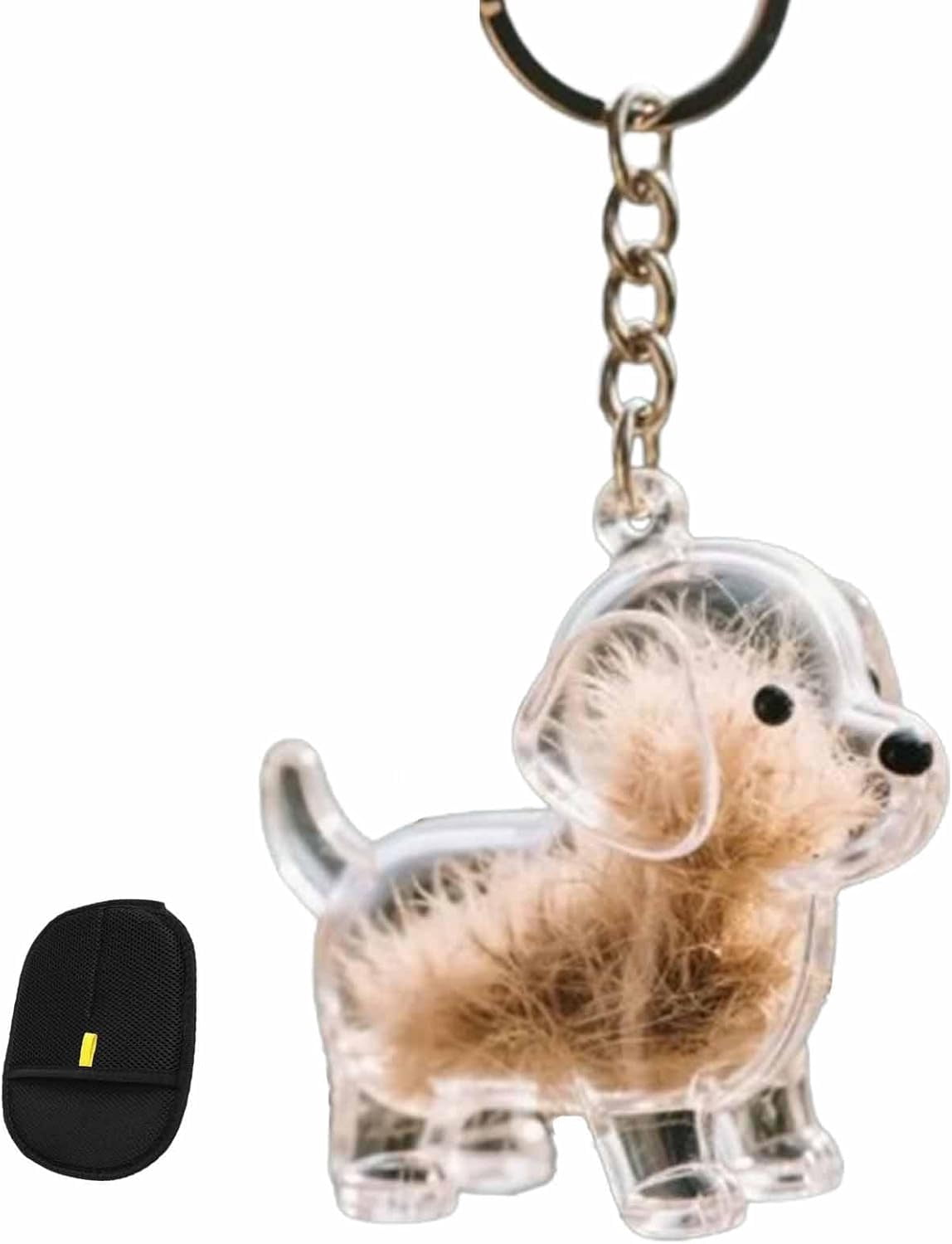 Dog Hair Collector Keychain Charm Memorial Storage Box, Transparent ...