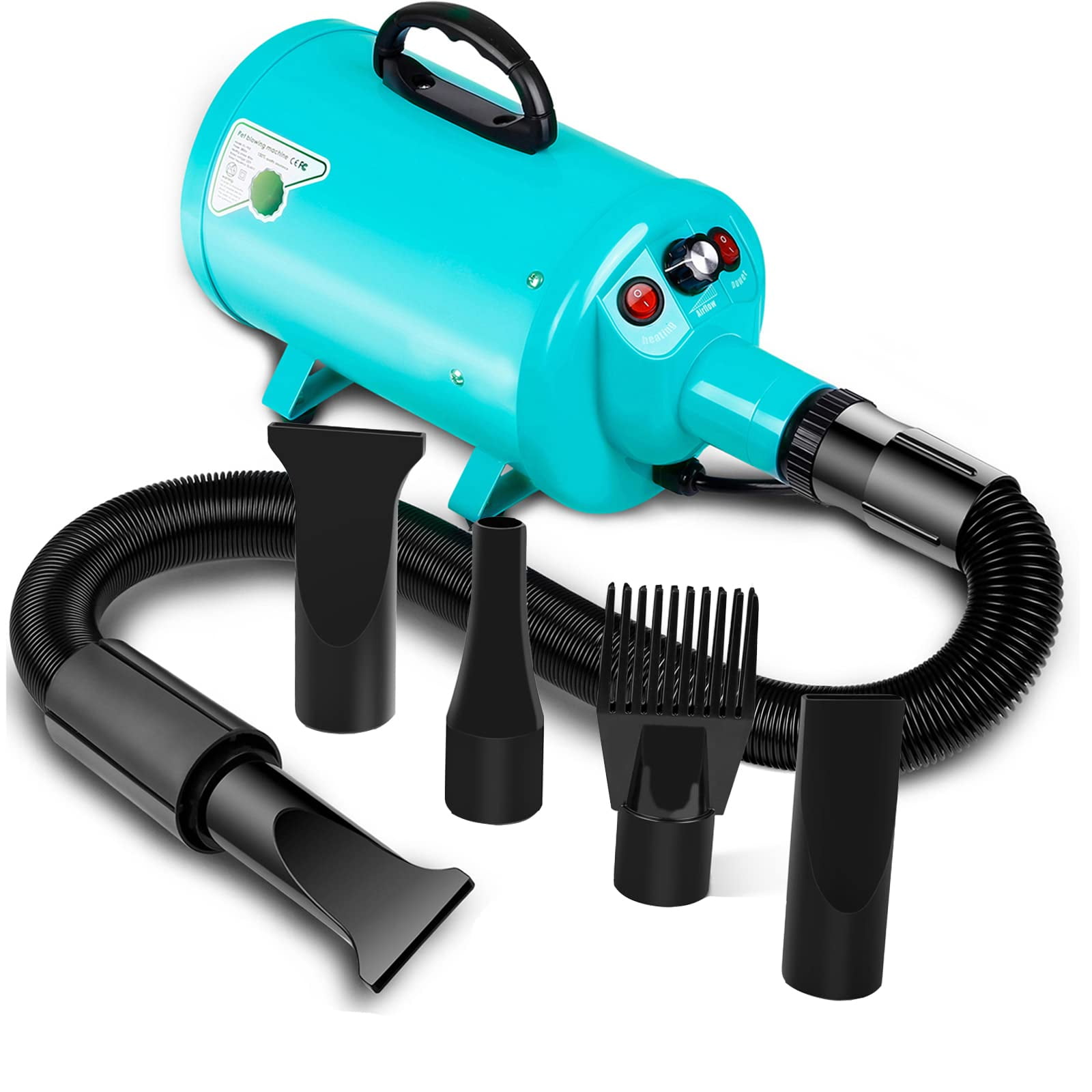 Dog Hair Dryer, 3.8HP 2800W Pet Grooming Blower for Large Dogs Hair ...