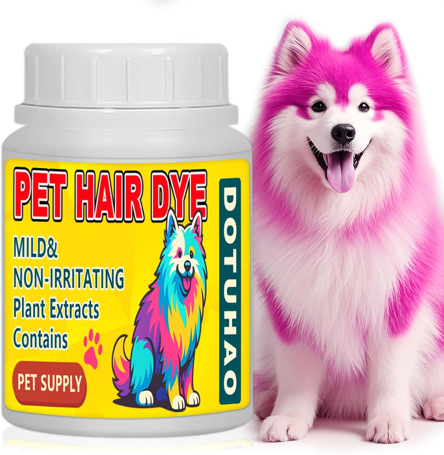 Dog Hair Dye, Hot Pink Color Pet Hair Dye, Pet Safe Dye, Dog Hair ...