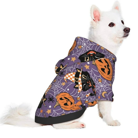 Dog Halloween Costume, pumpkin halloween cat spiderweb Warm Dog Cat ...