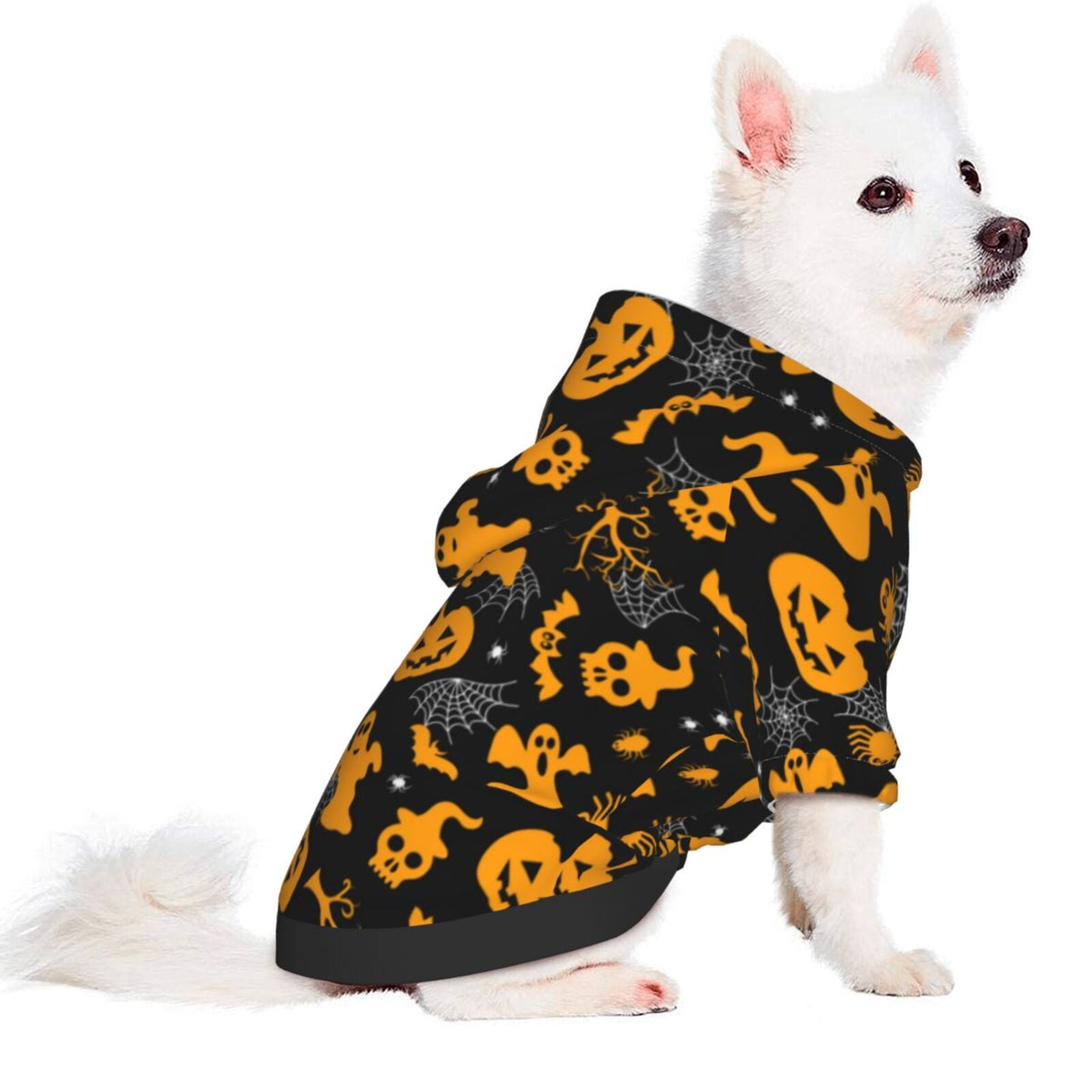 Dog Halloween Costume, pumpkin halloween spider web Warm Dog Cat ...