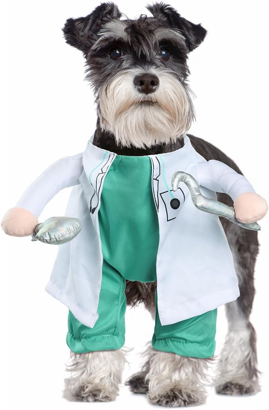 Dog Halloween Dentist Costume - Pet Doctor Dress Up Costume Funny ...