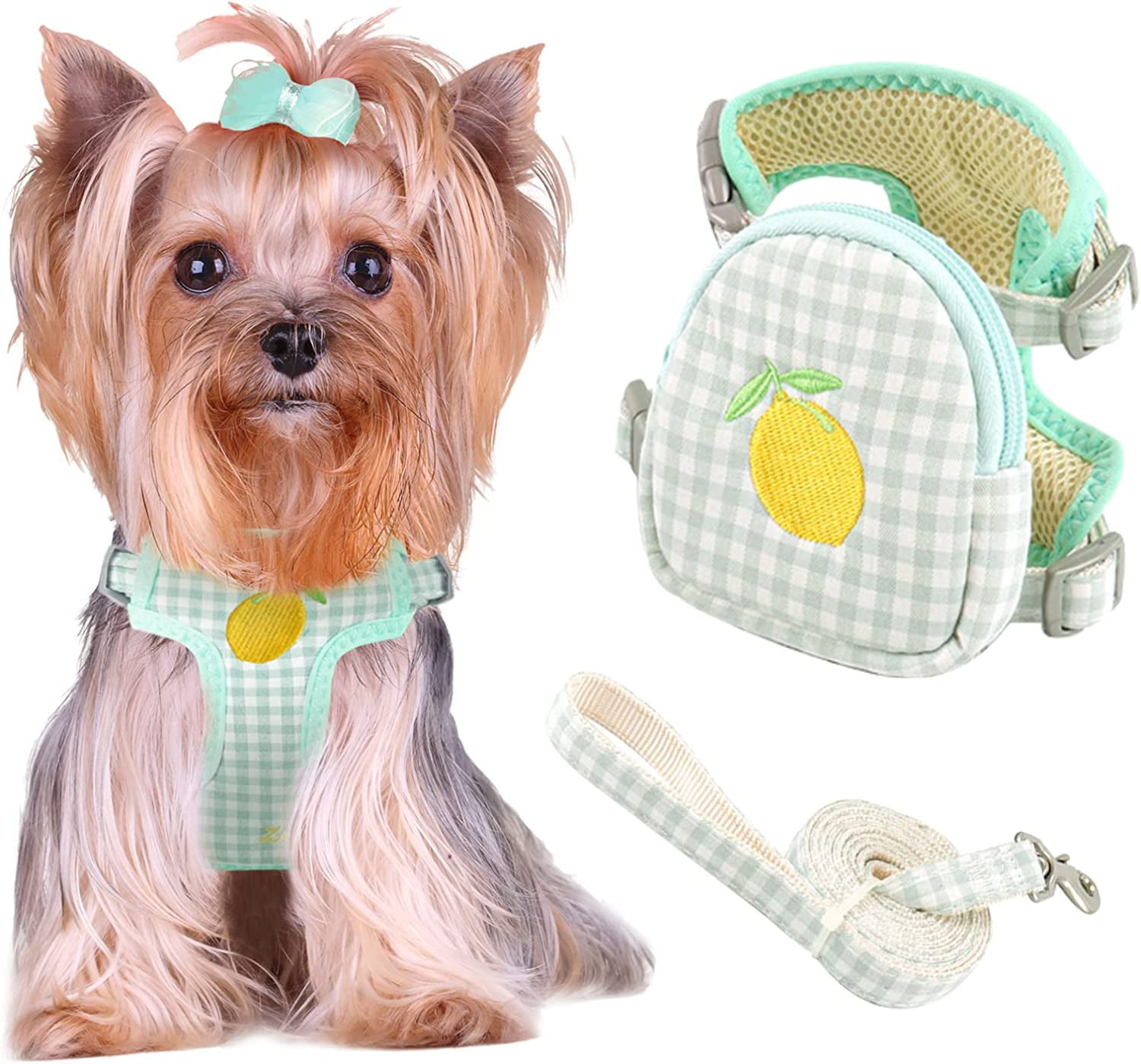 Dog Harness Backpack & Leash, Adjustable Dog Self Carrier Bag ...