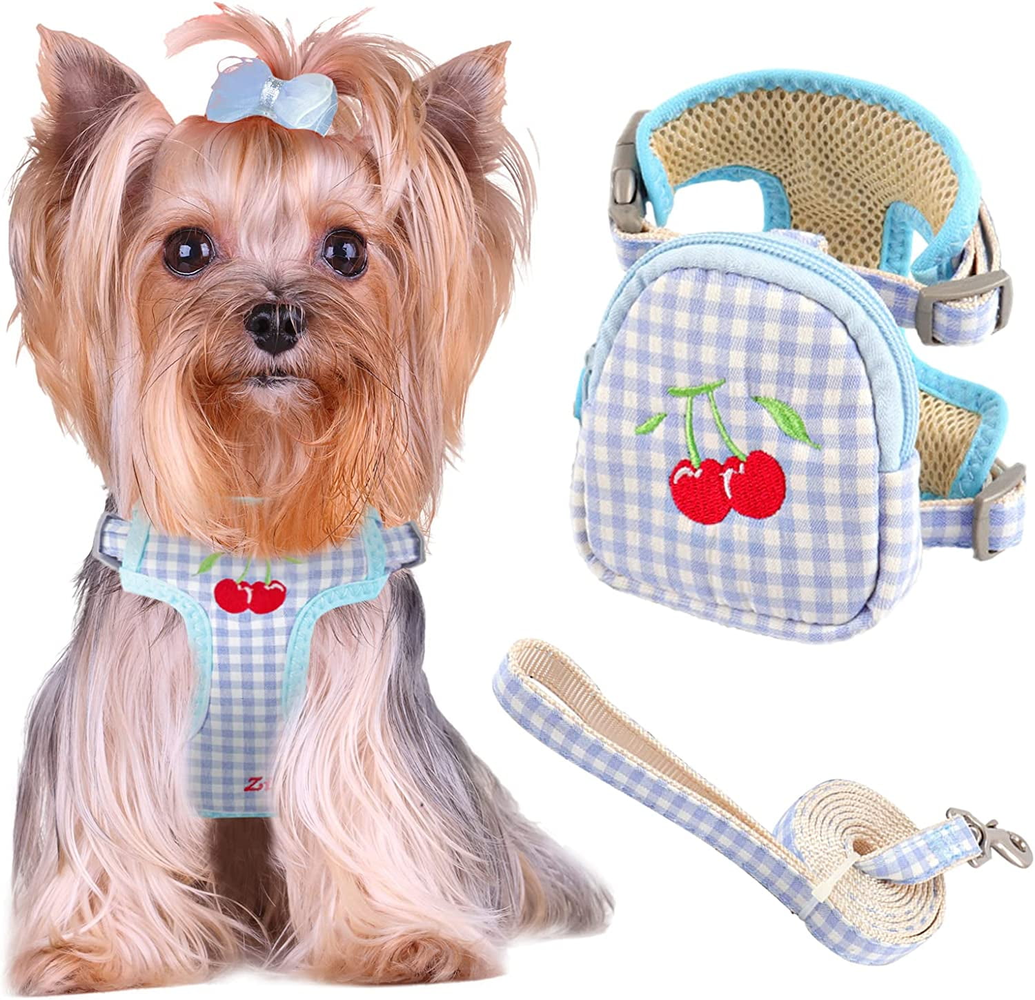 Dog Harness Backpack & Leash, Adjustable Dog Self Carrier Bag ...