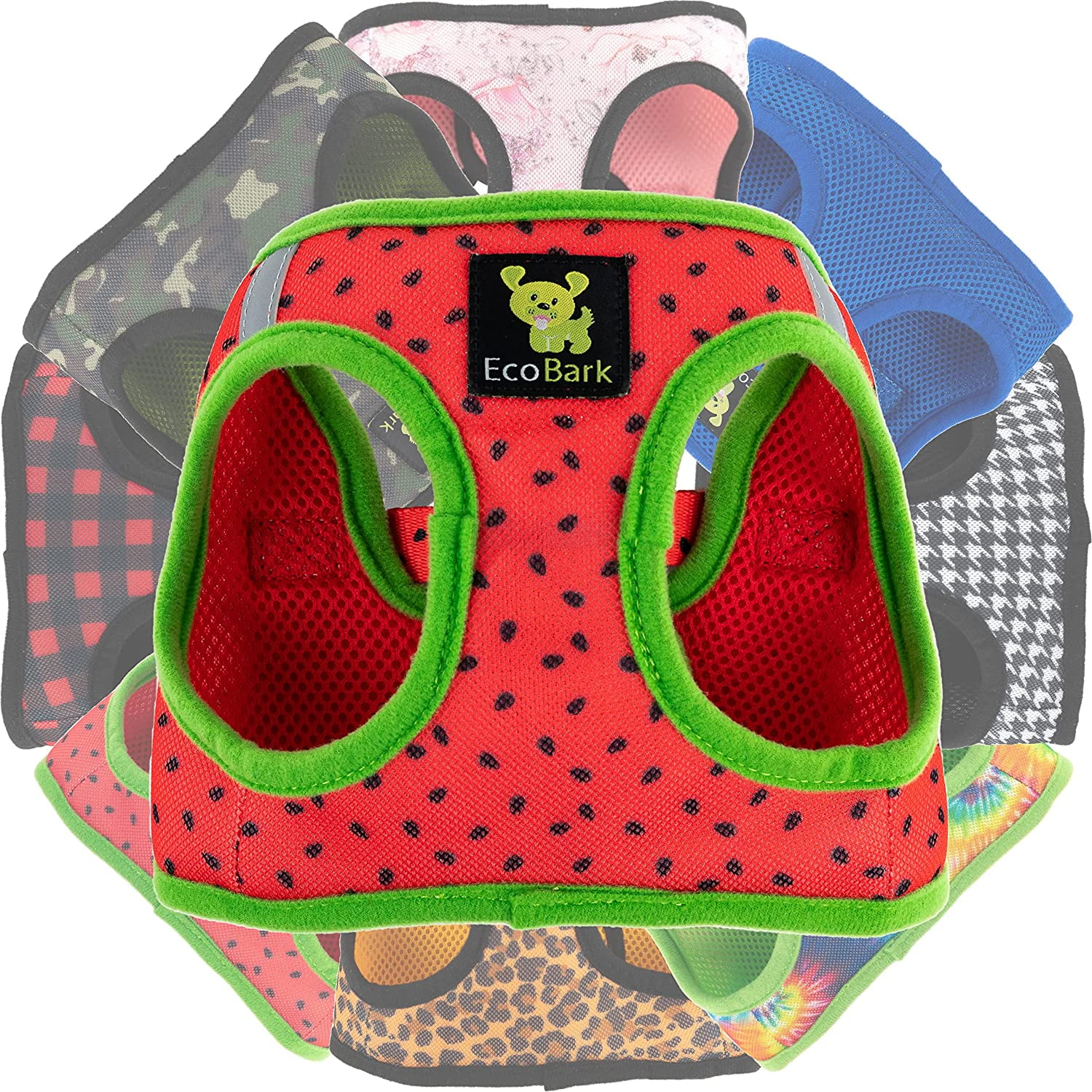 Dog Harness EcoBark Step-in Rapid Fastener Watermelon Dog Vest Halter ...