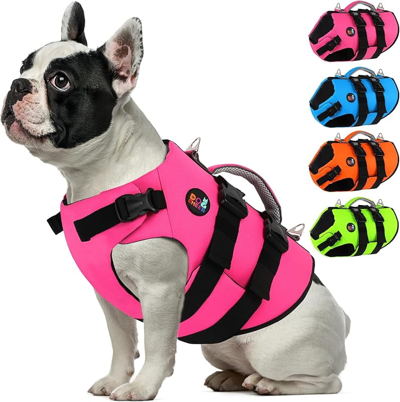 Dog Harness Life Jacket, High Buoyancy Neoprene Dog Life Vest for ...