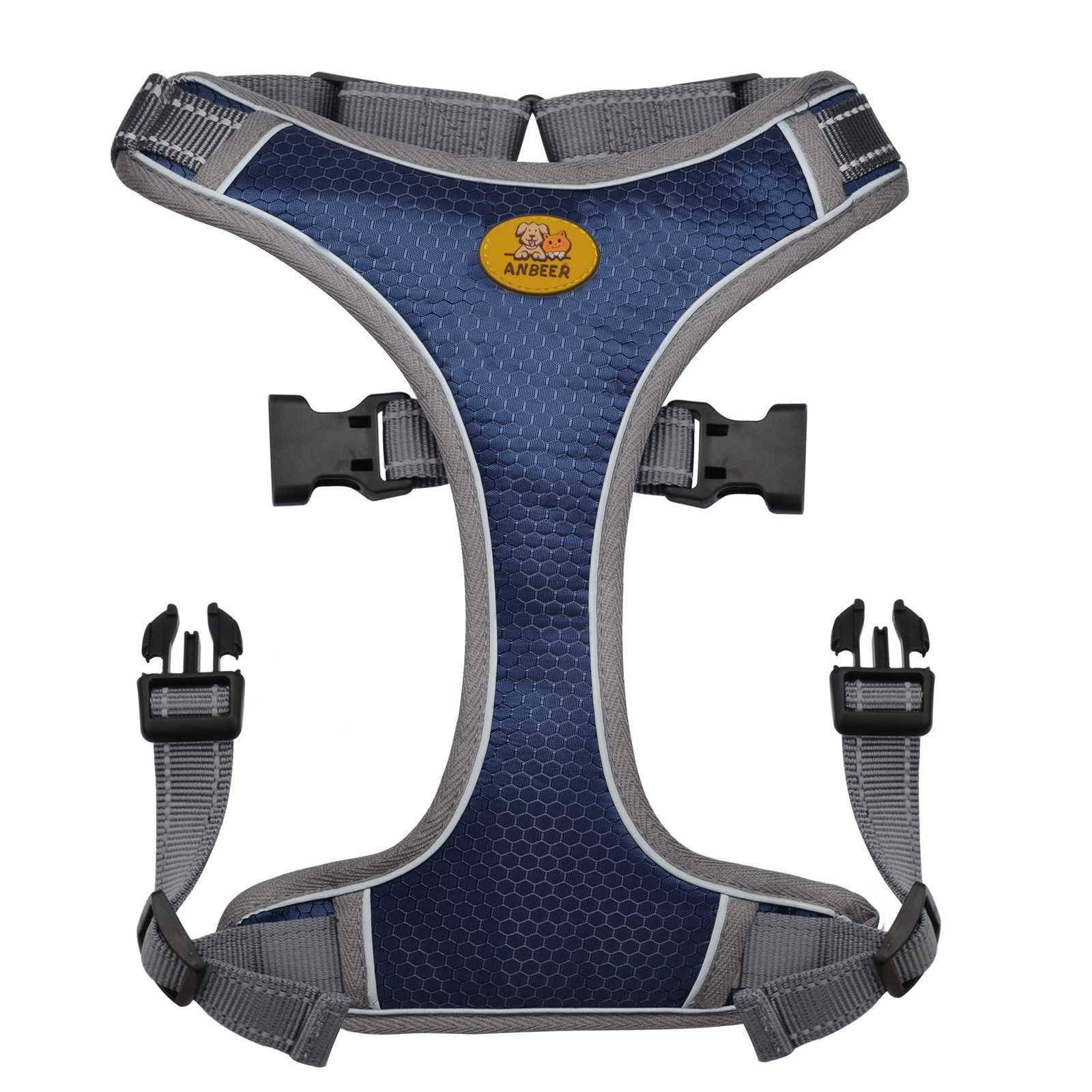 Dog Harness No-Pull Pet Vest Adjustable Reflective Breathable Oxford ...