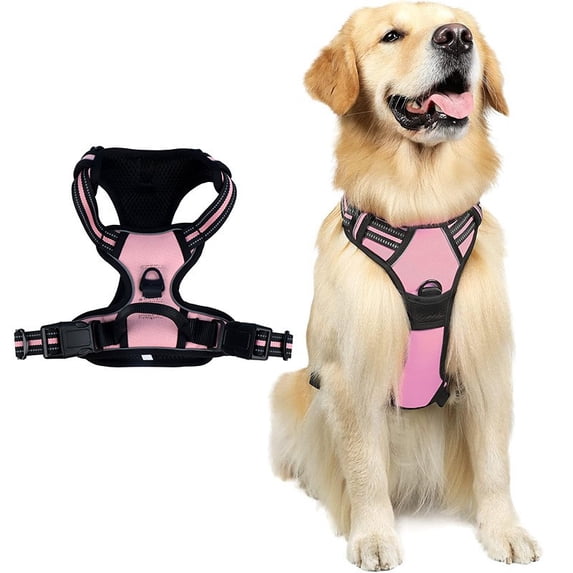 Dog Harness No Pull with 2 Leash Clips, Adjustable Soft Padded ...
