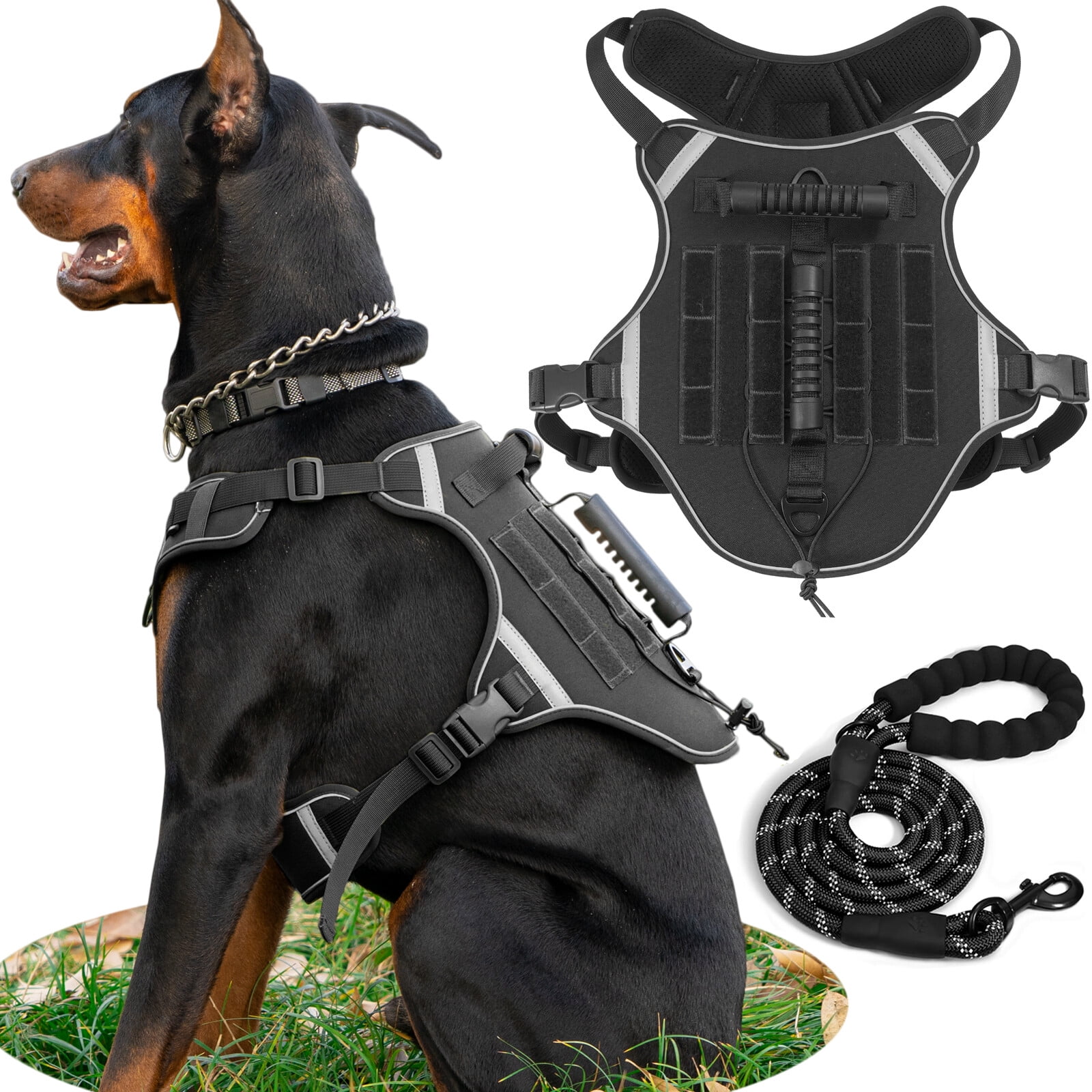 Dog Harness for Small Dogs with Retractable dog leash,Adjustable ...