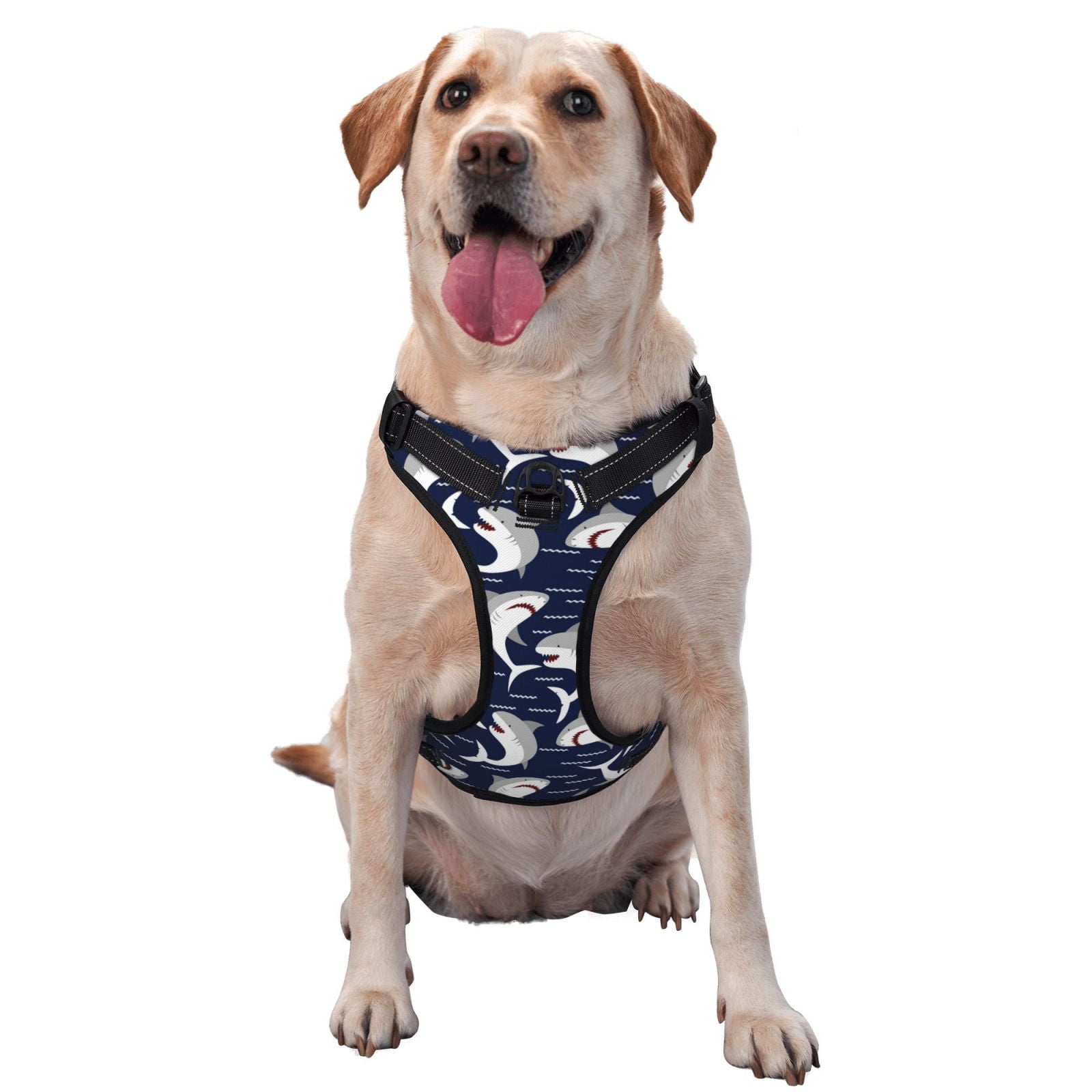 Dog Harness for Small to Large Dogs - Angry Shark No Pull Pet Harness ...