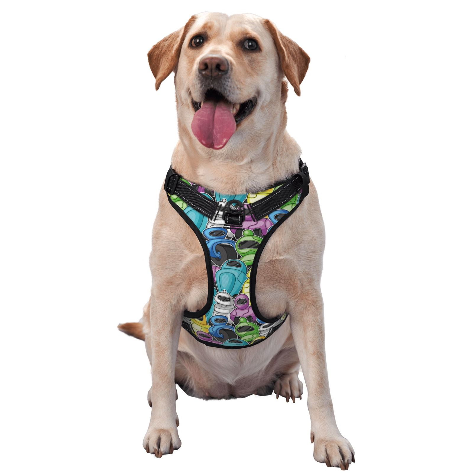 Dog Harness Small Medium Large Sized Dog - Color robot Breathable Easy ...
