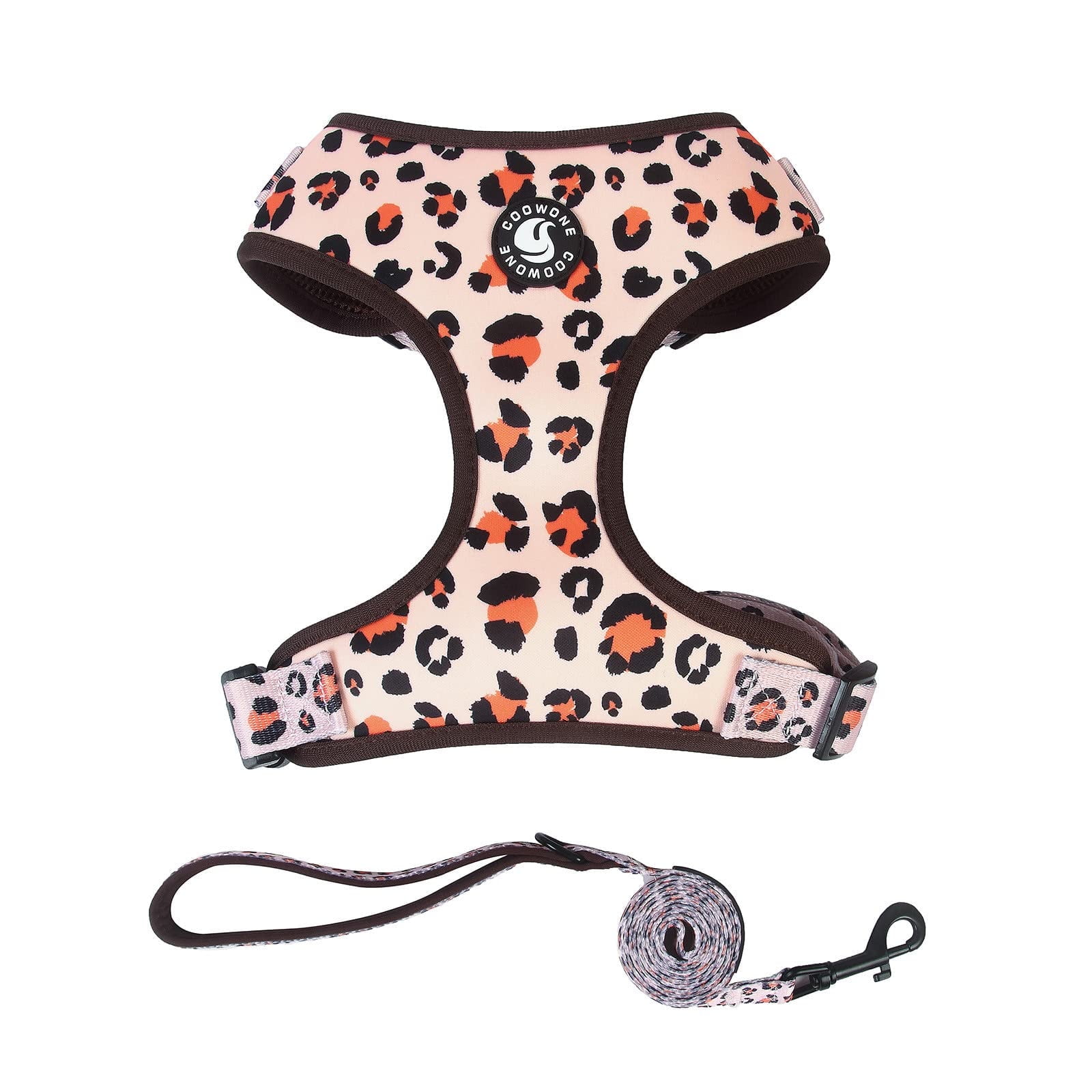 Dog Harness and Leash Set, Adjustable Leopard Print Dog Harness, Dog ...